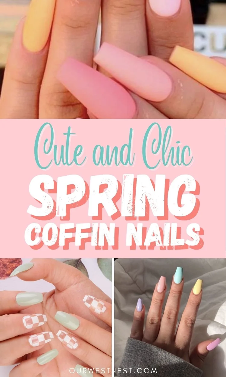 Spring Coffin Nails | The Best Spring Coffin Nail Designs — Our West Nest