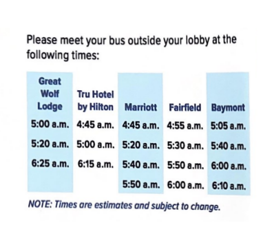 Bus Information — Bayshore Marathon