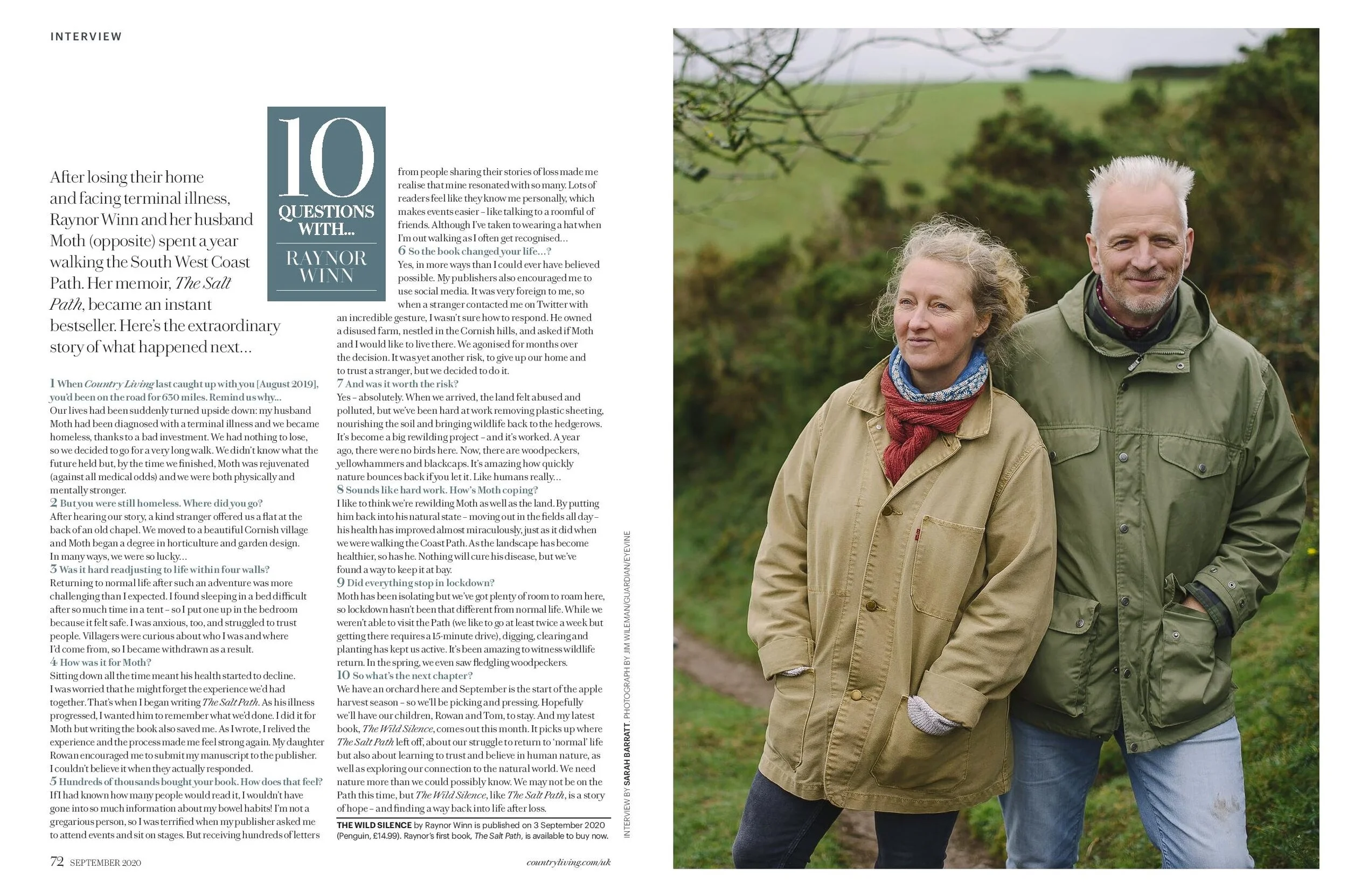 An Interview with acclaimed author Raynor Winn — Sarah Barratt