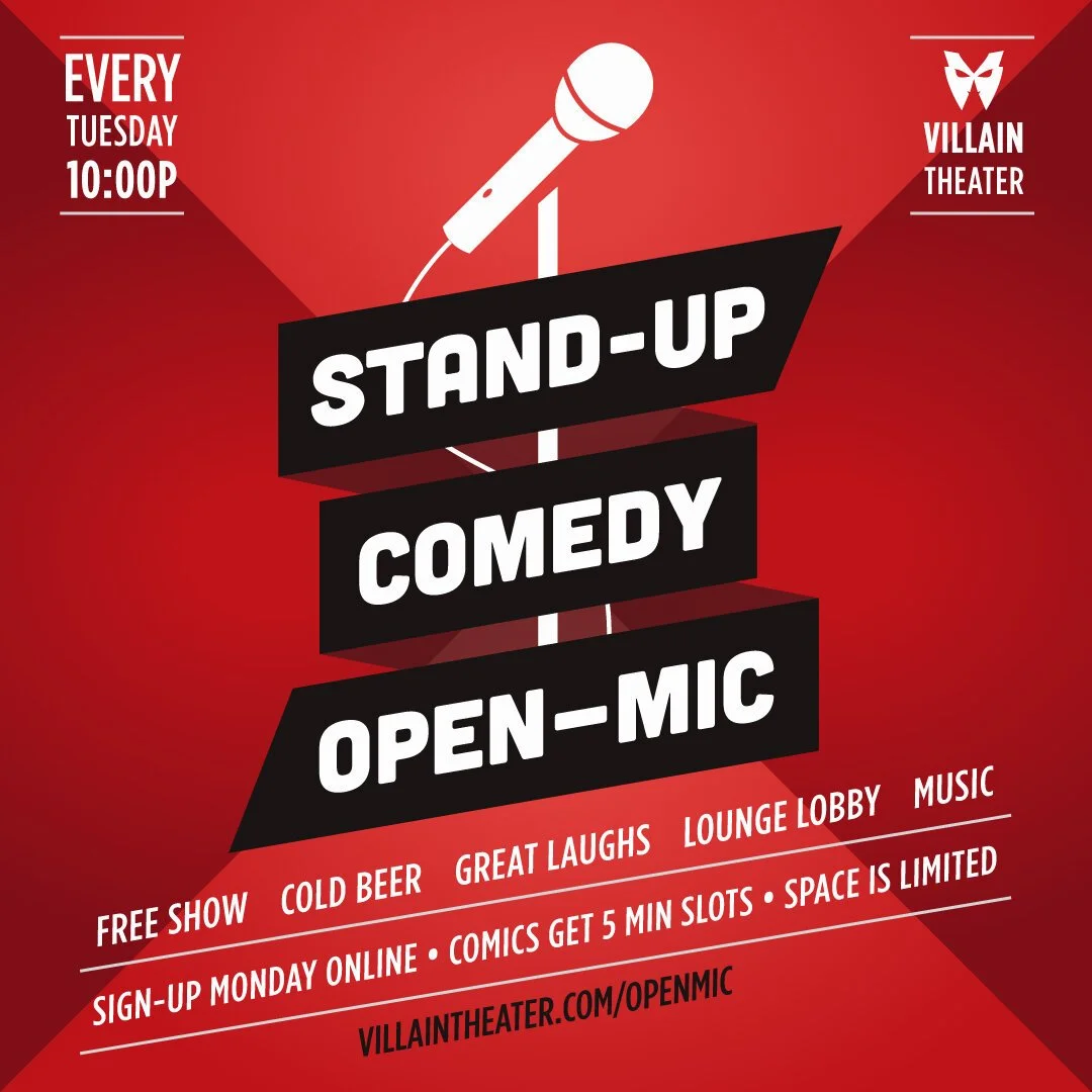 Stand Up Comedy Open Mic Villain Theater