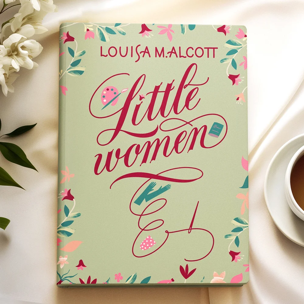 Elegant 'Little Women' Book Cover Design by Dina Ruzha - Floral and ...