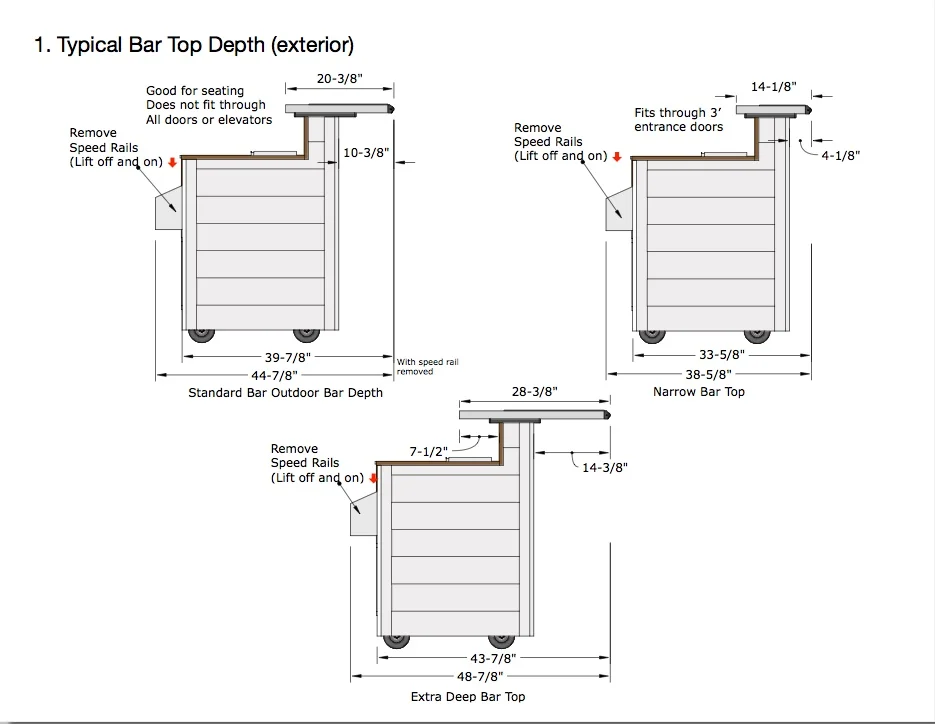 Outdoor Portable Bars on Wheels | Vermont Islands