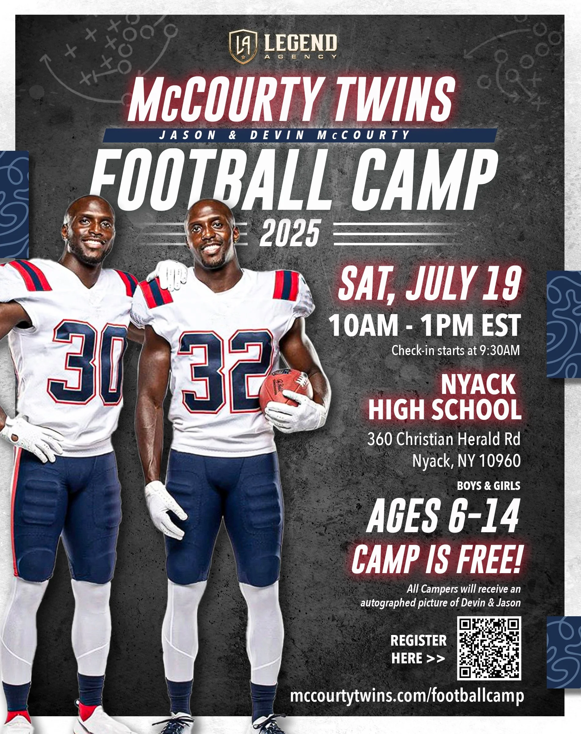 Football Camp — The McCourty Twins