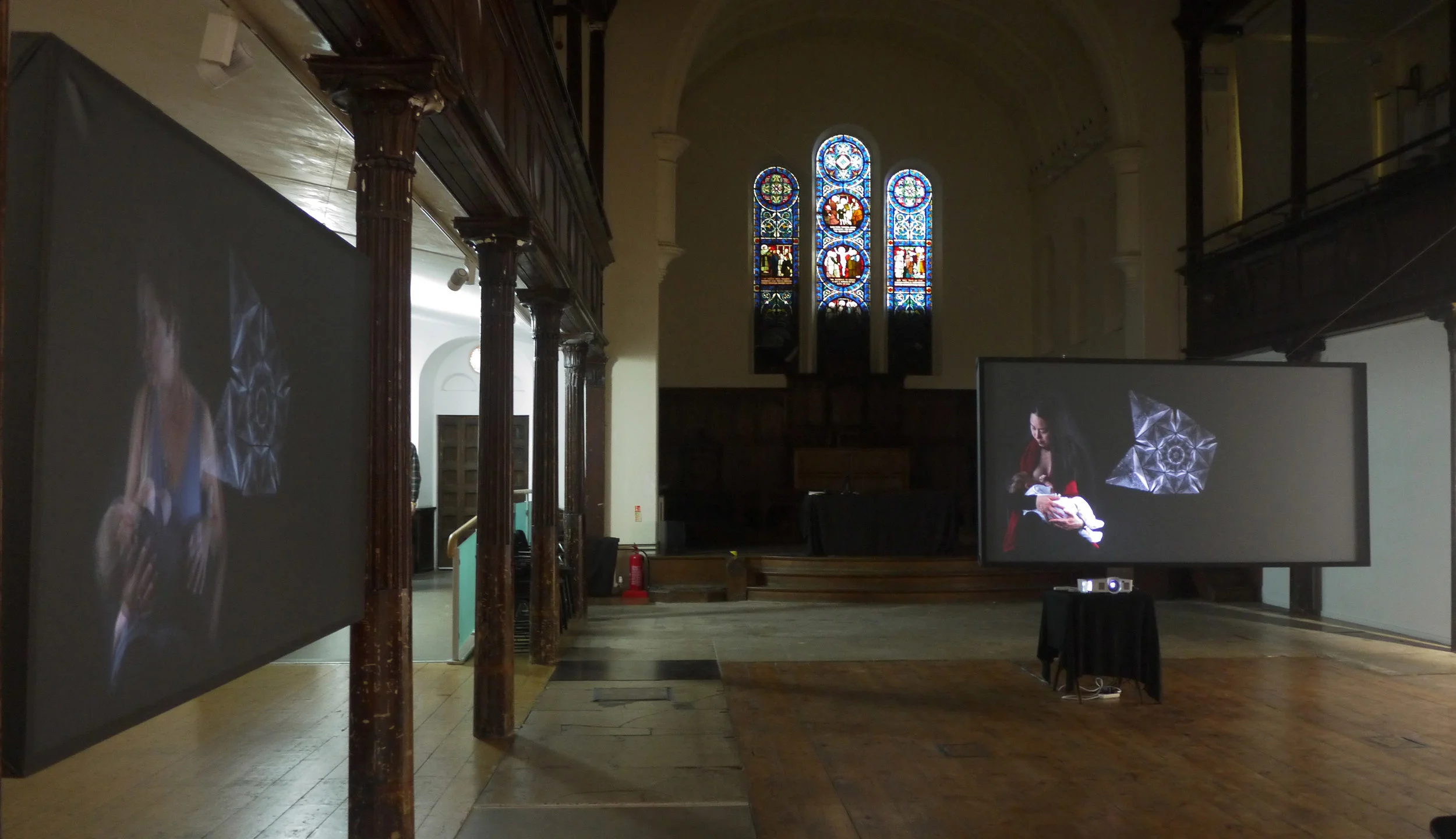 Holding Time four Screen Installation — Lisa Creagh