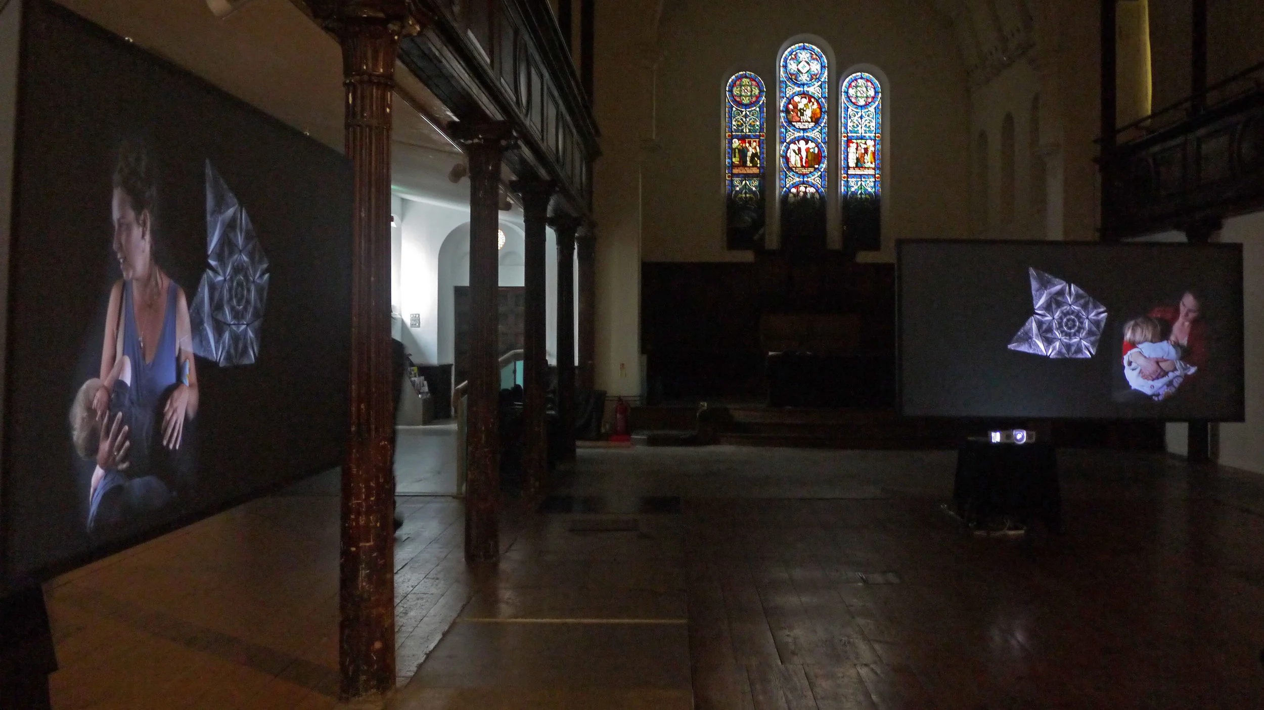 Holding Time four Screen Installation — Lisa Creagh