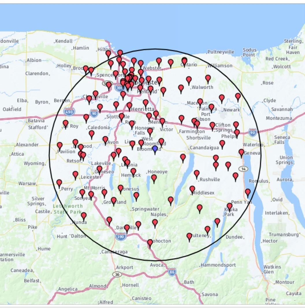 Werewolf Sightings Map