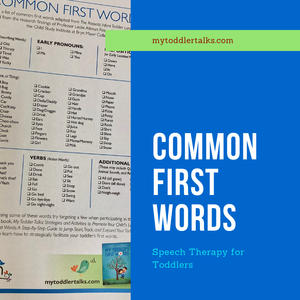Common First Words: Toddler Speech Therapy — My Toddler Talks