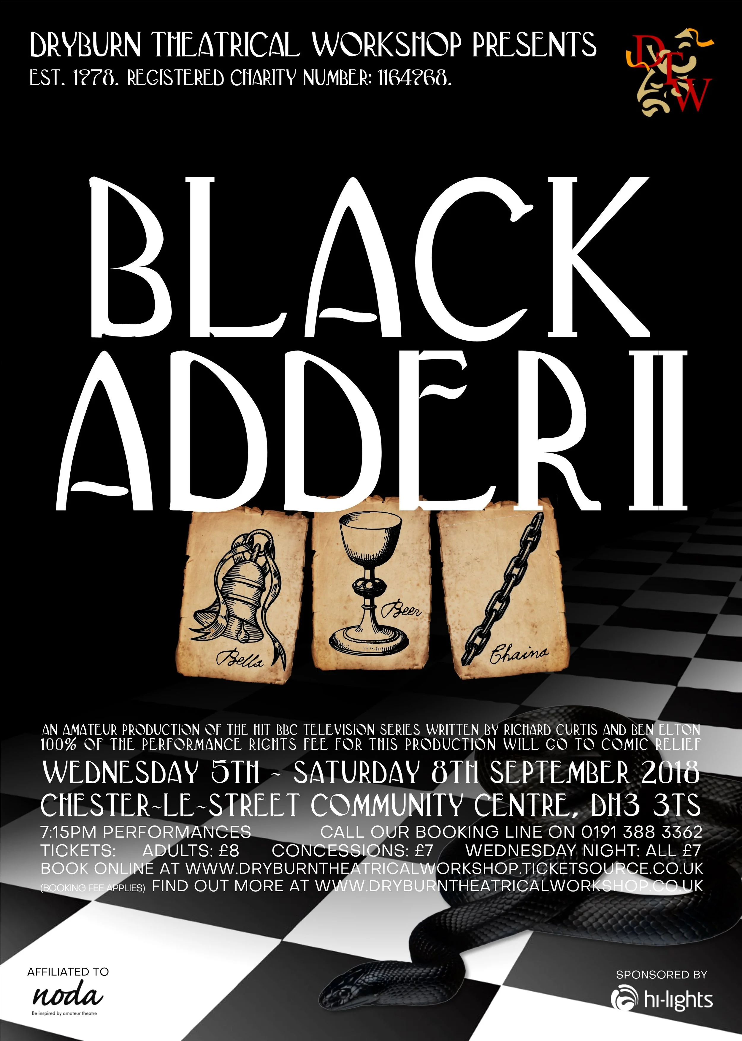 Blackadder II 2018 — DRYBURN THEATRICAL WORKSHOP