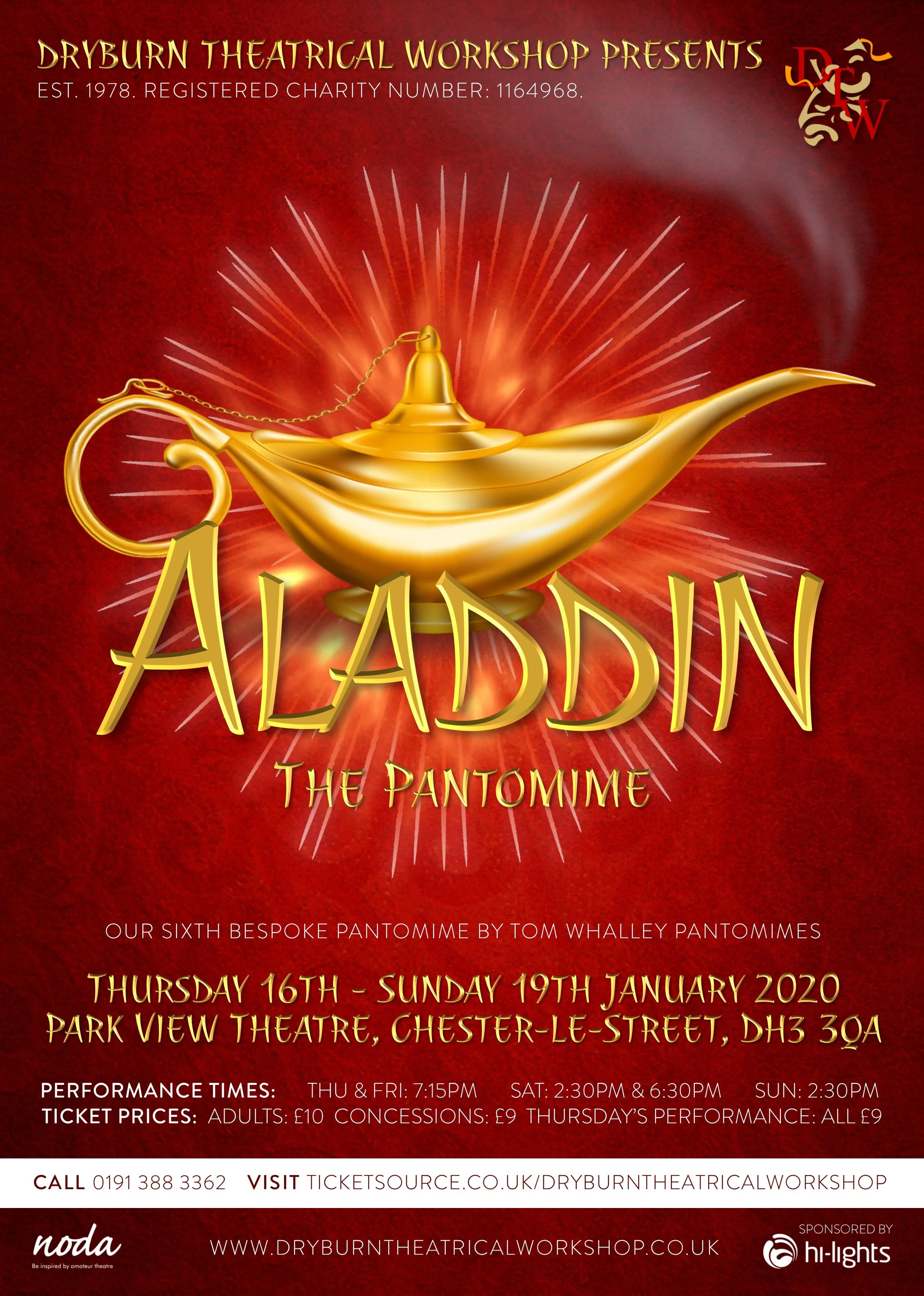 Aladdin 2020 — DRYBURN THEATRICAL WORKSHOP
