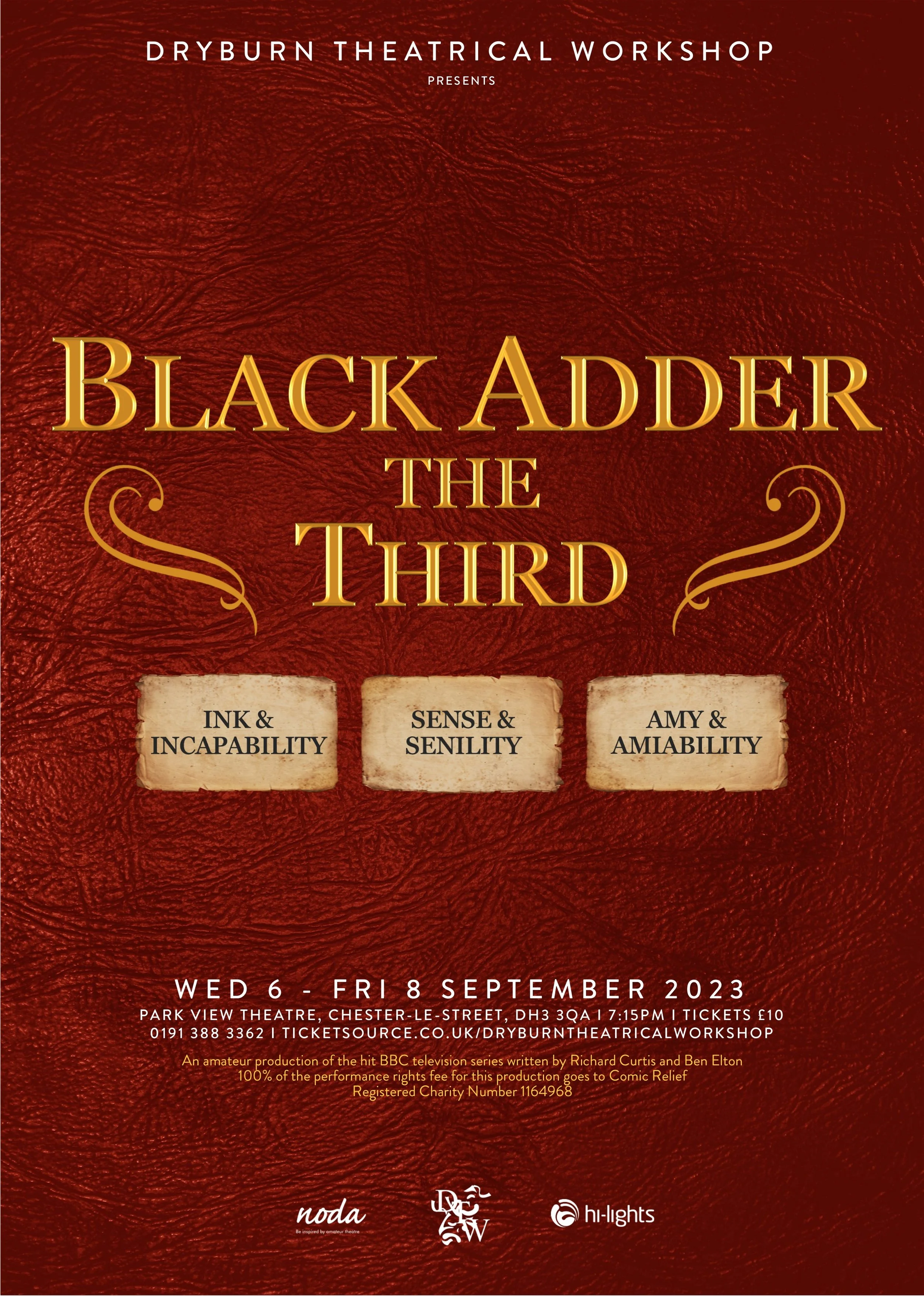 Blackadder The Third 2023 — DRYBURN THEATRICAL WORKSHOP