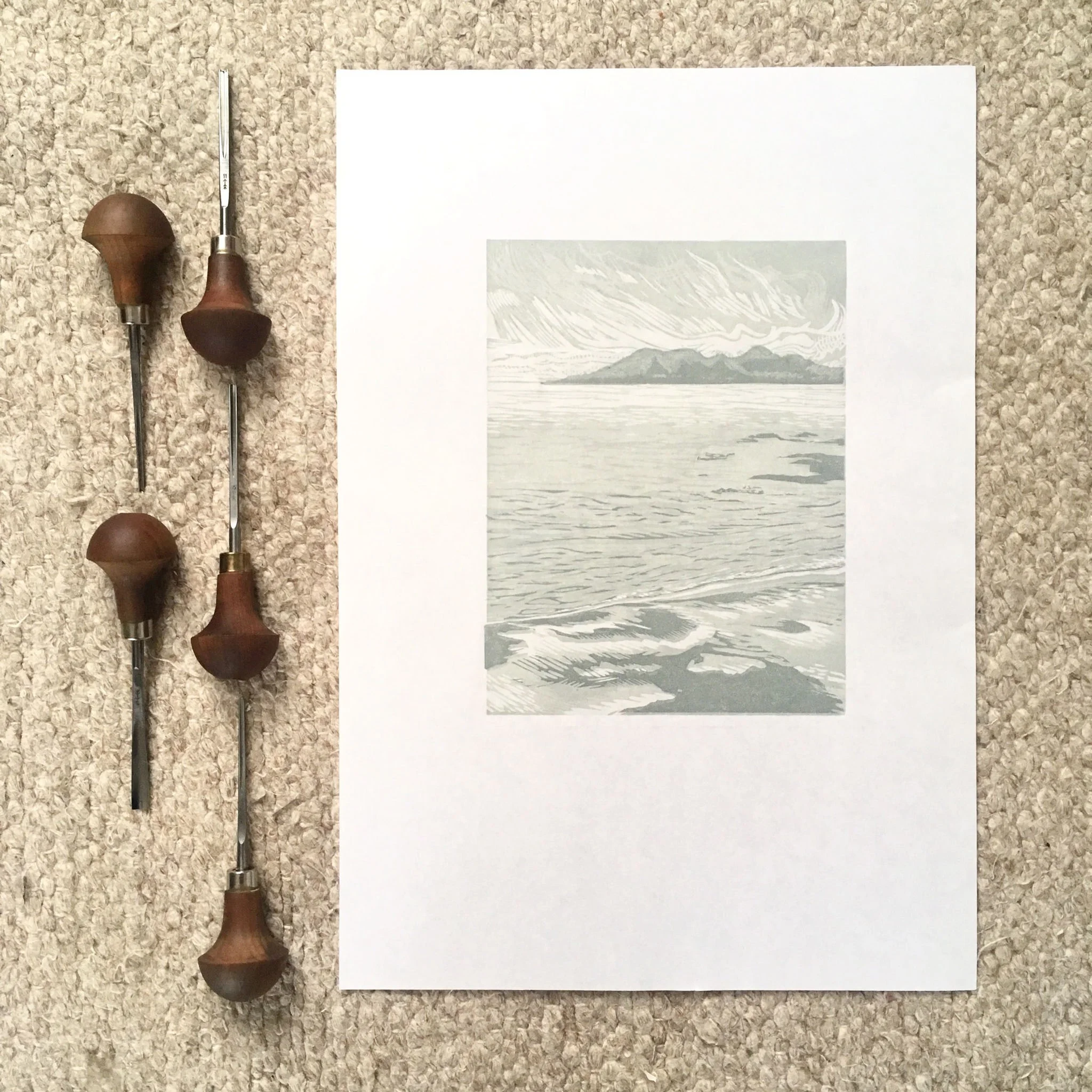 Cat Moore Printmaker — Oir na Tìre limited edition linocut print