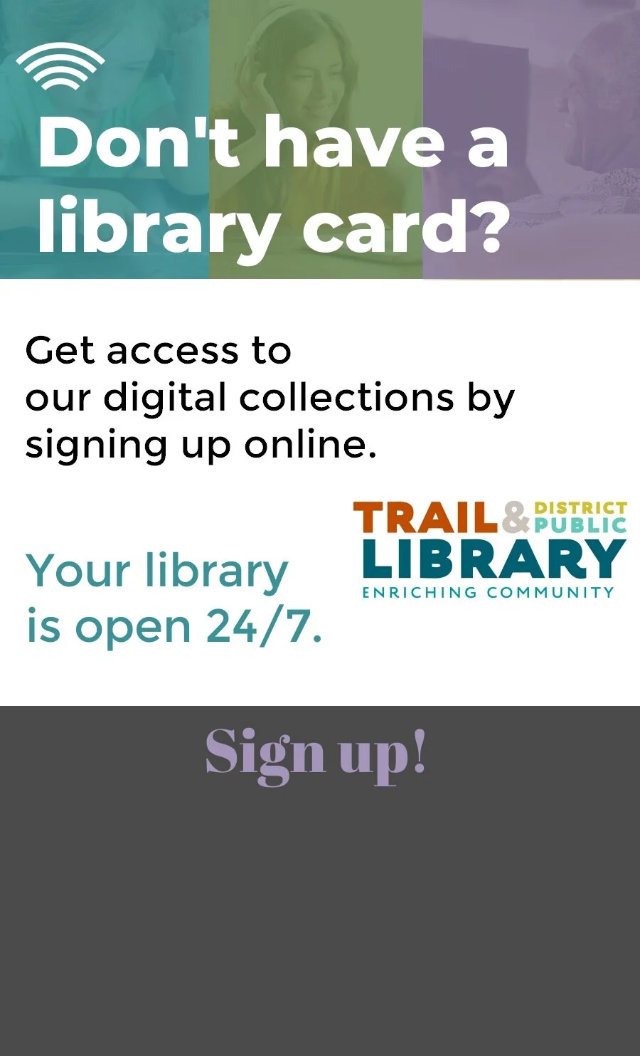 Get a library card online — Trail & District Public Library