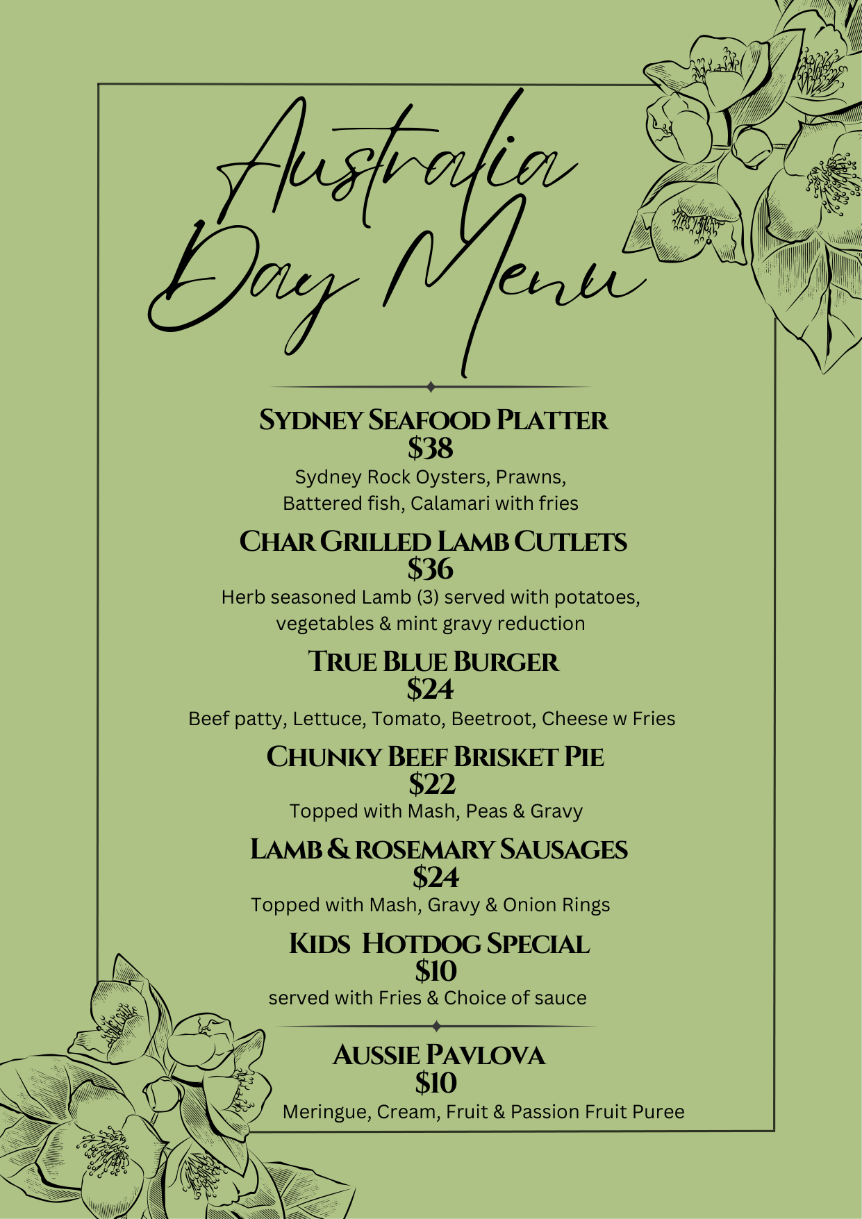 Citrus Grill — SPRINGWOOD COUNTRY CLUB