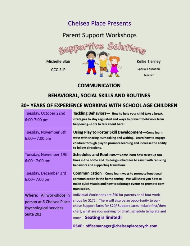 Services — Chelsea Place Psychological Services, PLLC