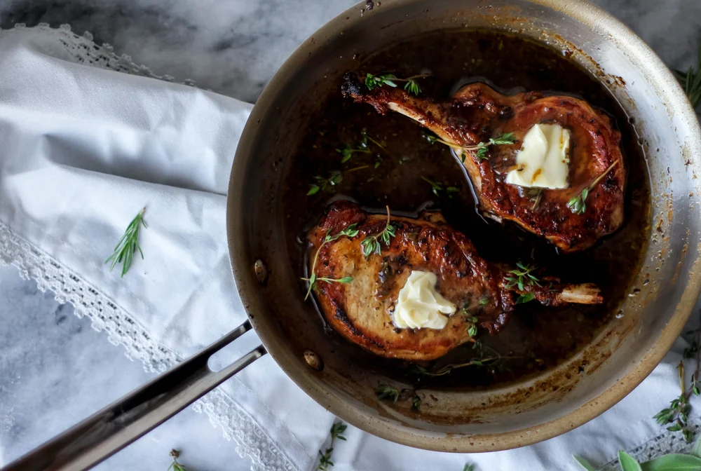 Wine Braised Pork Chops