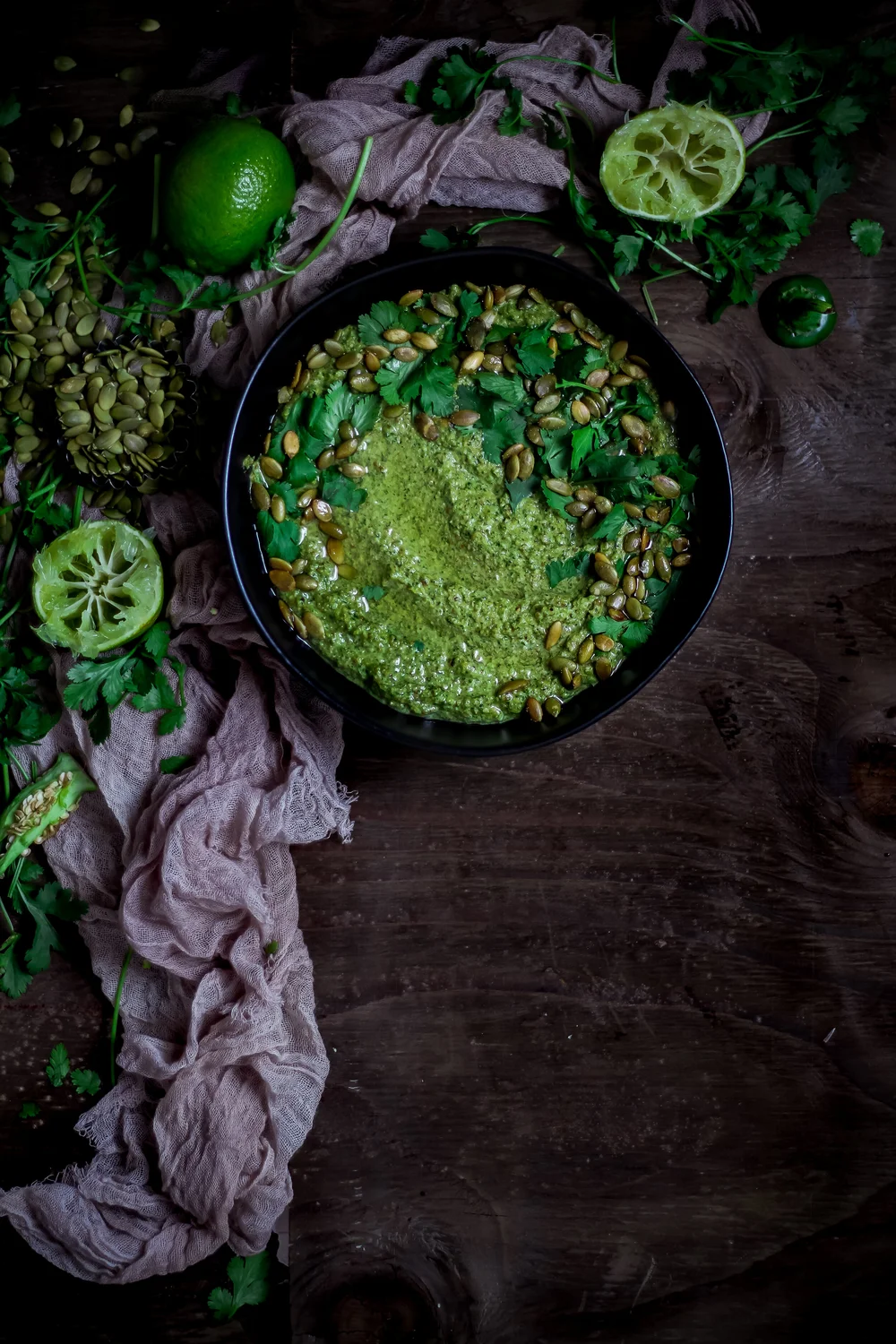 Roasted Tomatillo Sikil Pak Recipe (Mayan pumpkin seed dip) — Inherited ...