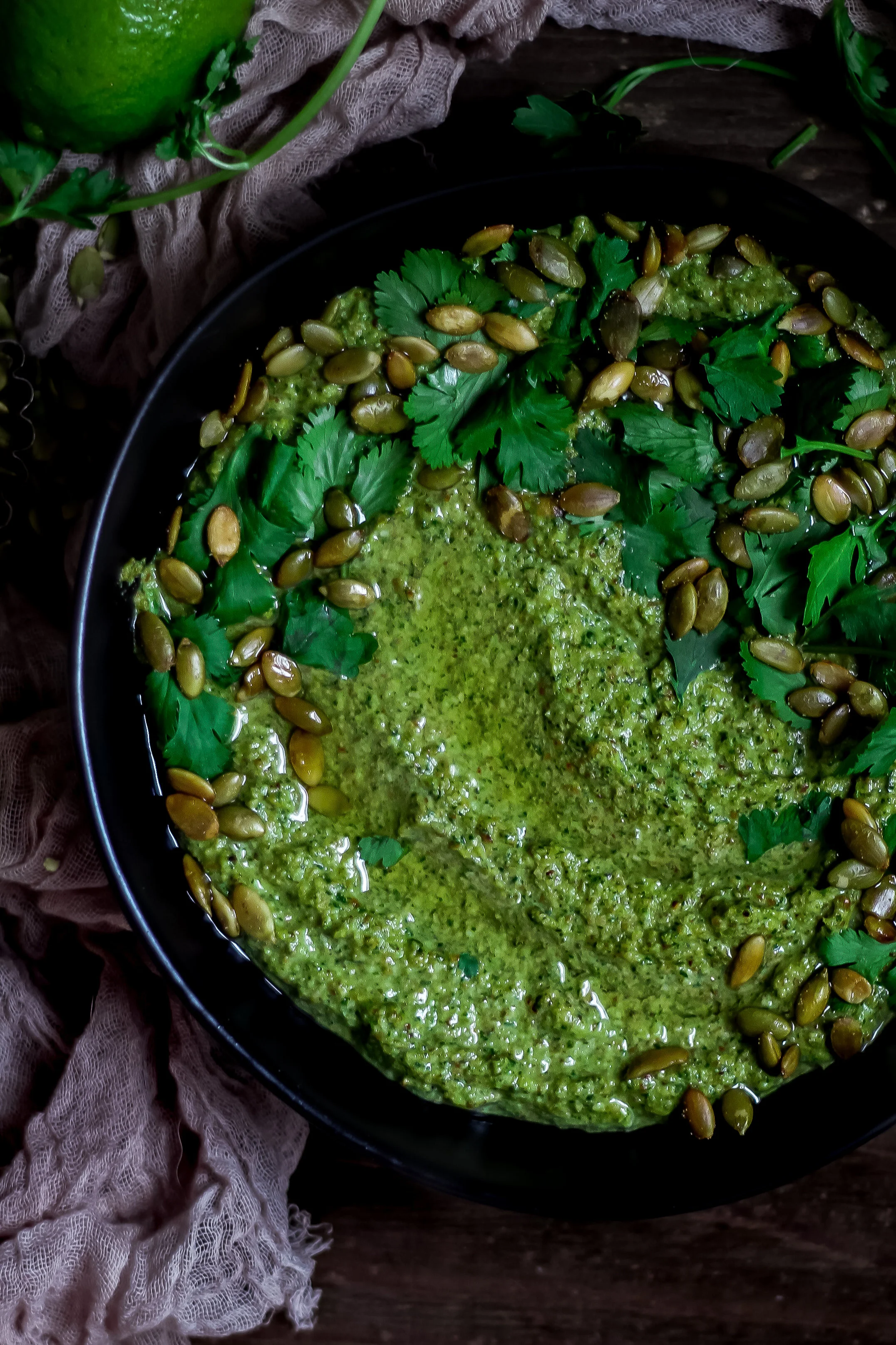 Roasted Tomatillo Sikil Pak Recipe (Mayan pumpkin seed dip) — Inherited ...