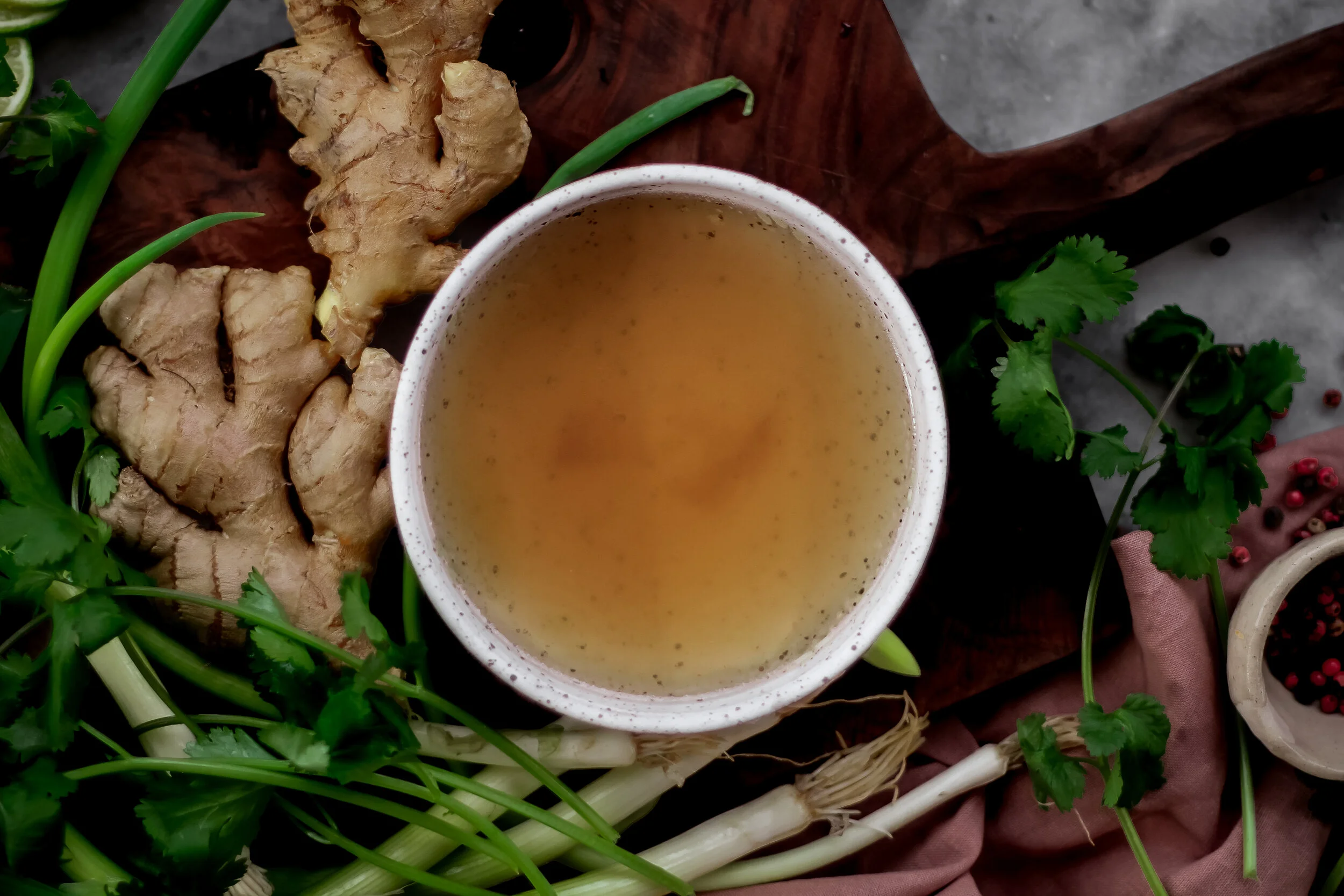Scallion Ginger Bone Broth - a highly drinkable broth — Inherited Salt