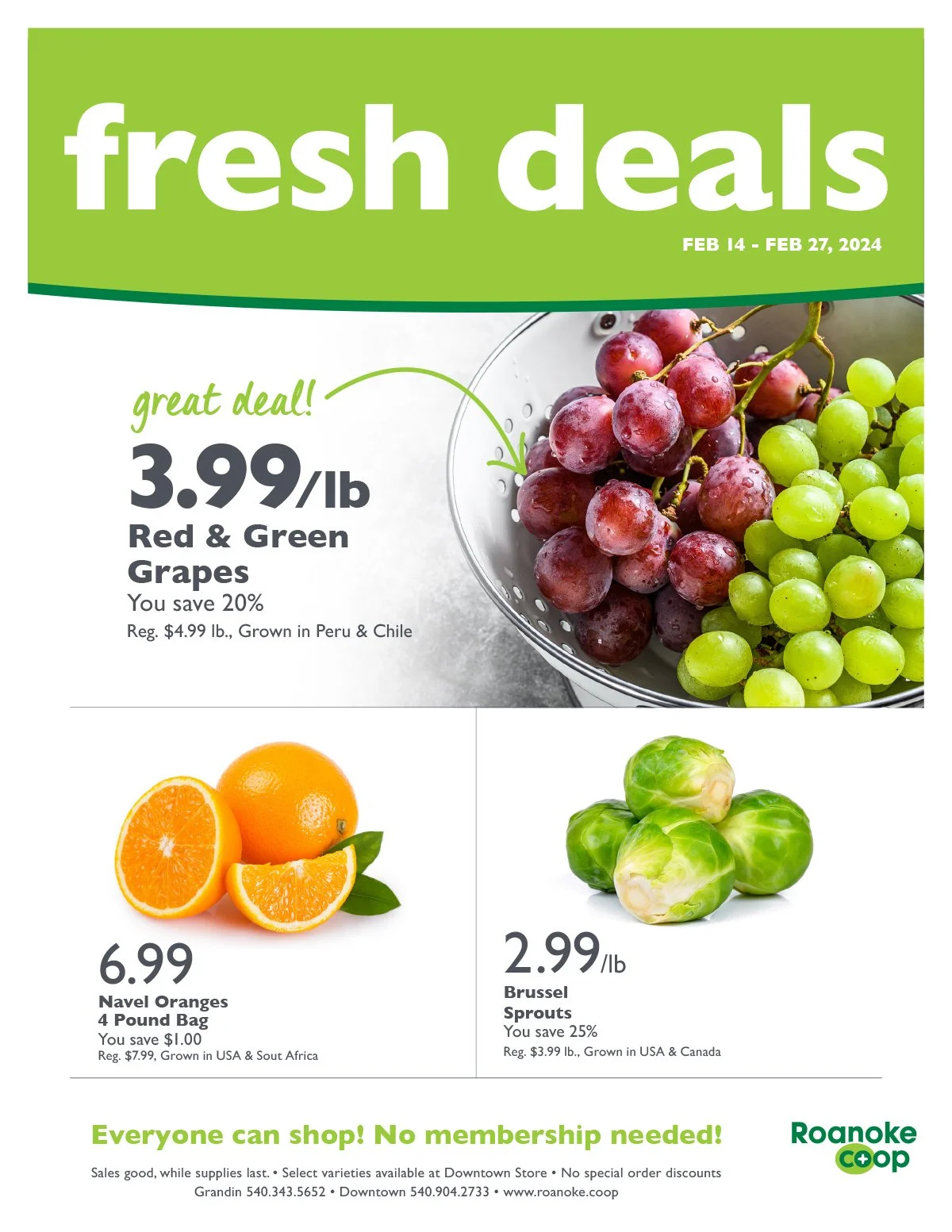 Storewide Sales — Roanoke Co+op