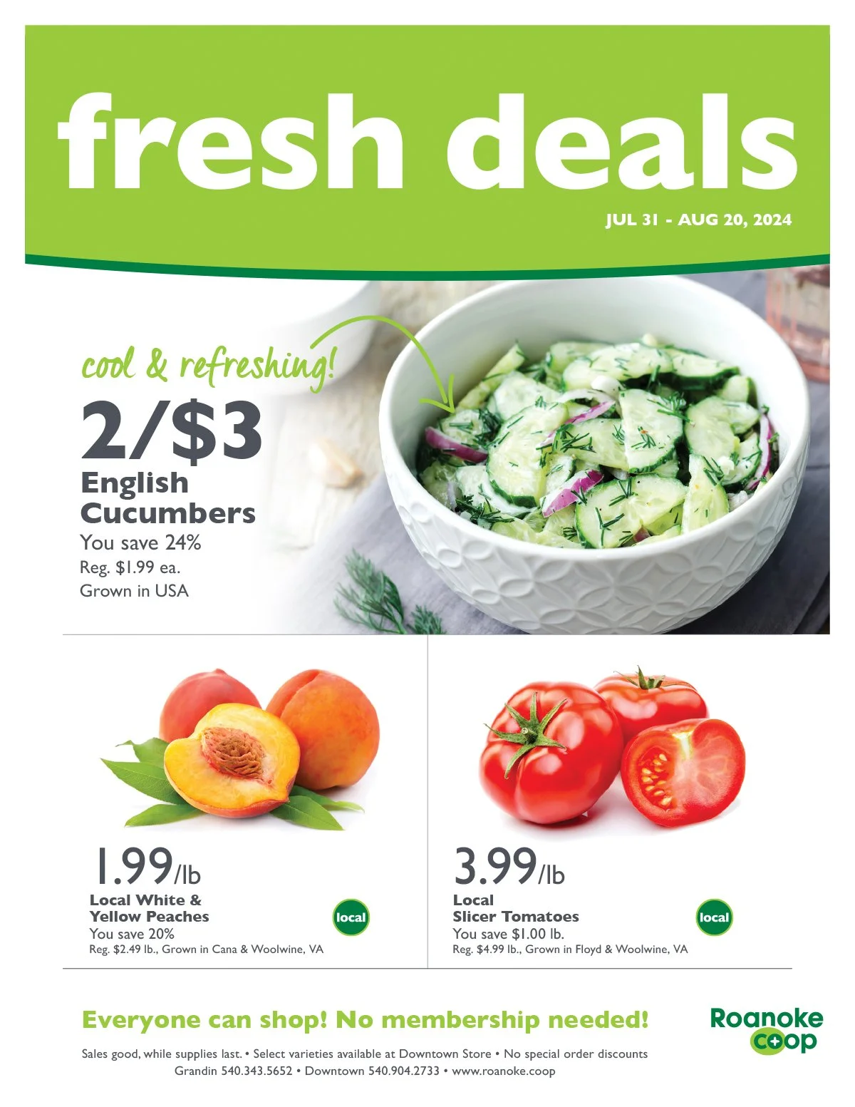 Storewide Sales — Roanoke Co+op