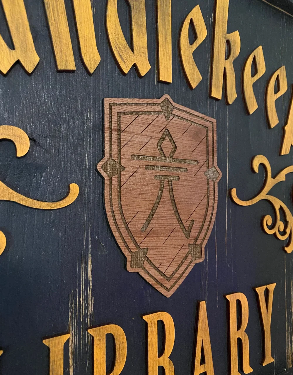 Vintage Library Sign