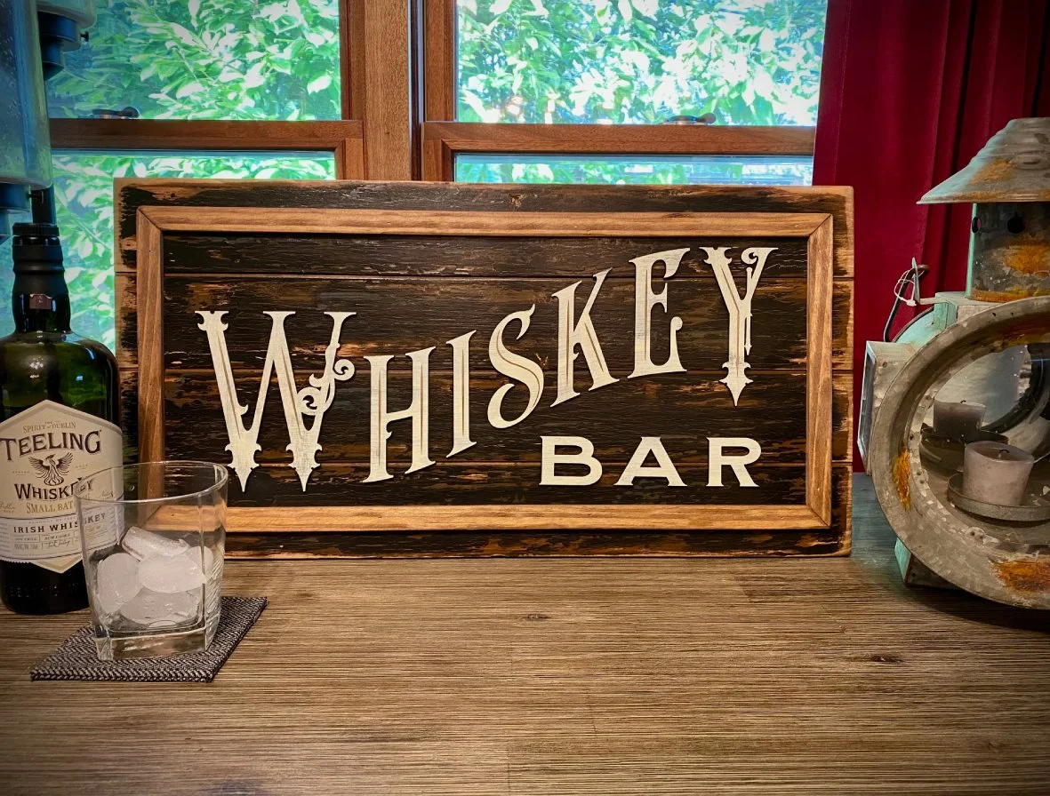 Old Wooden Bar Signs