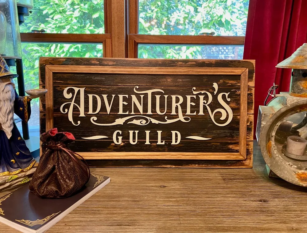 Vintage style bar signs — nerd wood designs