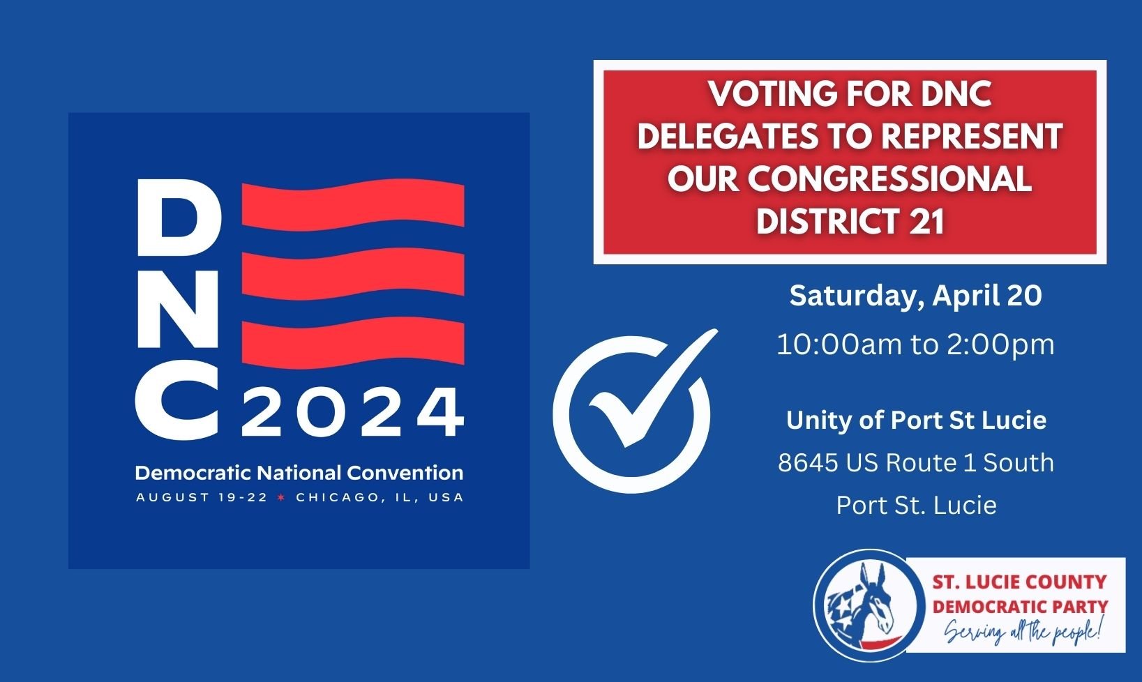 DNC Delegates Voting — DEMOCRATIC PARTY OF ST. LUCIE COUNTY