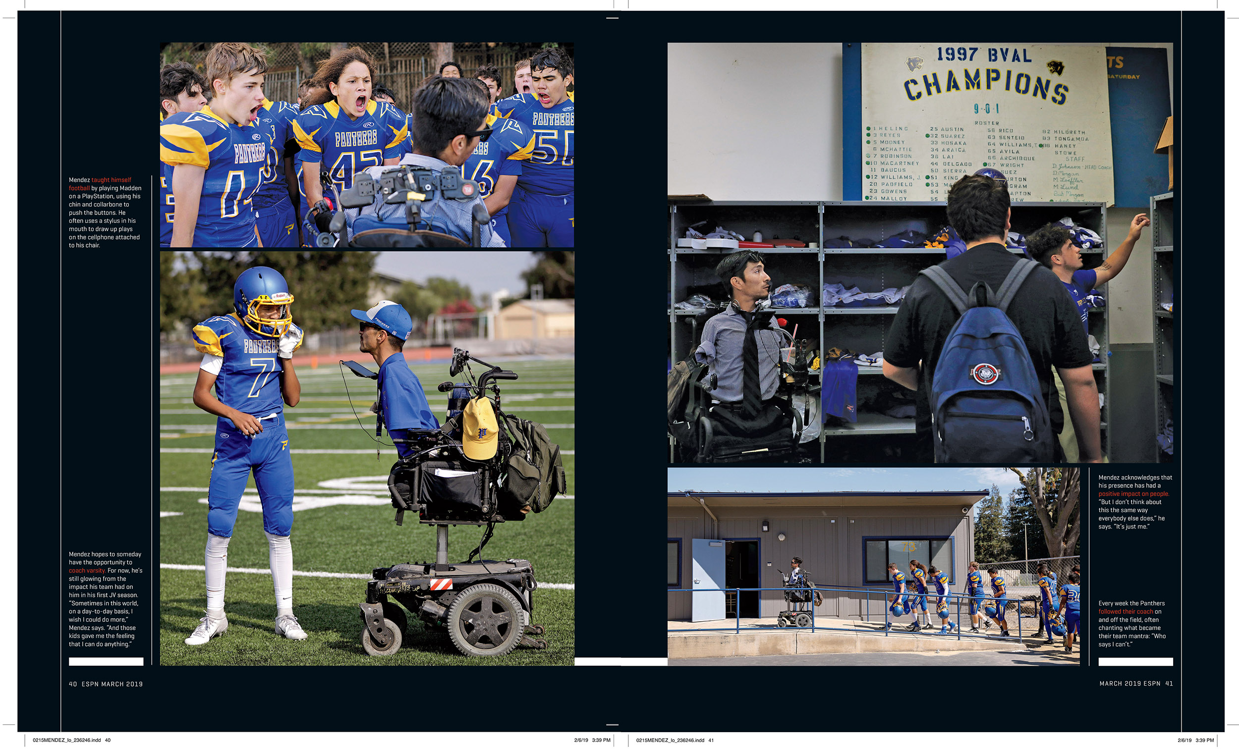 Coach Mendez for ESPN the Mag — preston gannaway