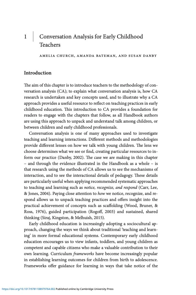 Resources in ECEC — TALKING WITH CHILDREN