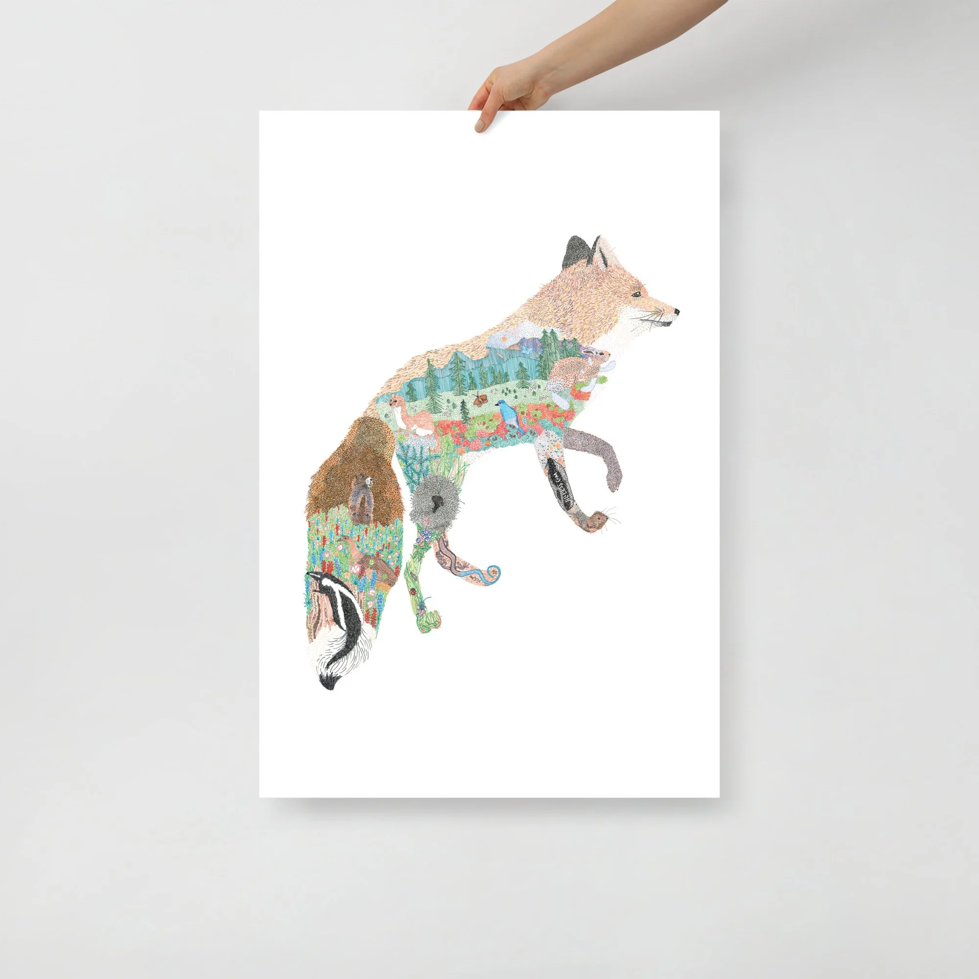 Cascade Red Fox Habitat Matte Paper Poster Print — JILL BLISS