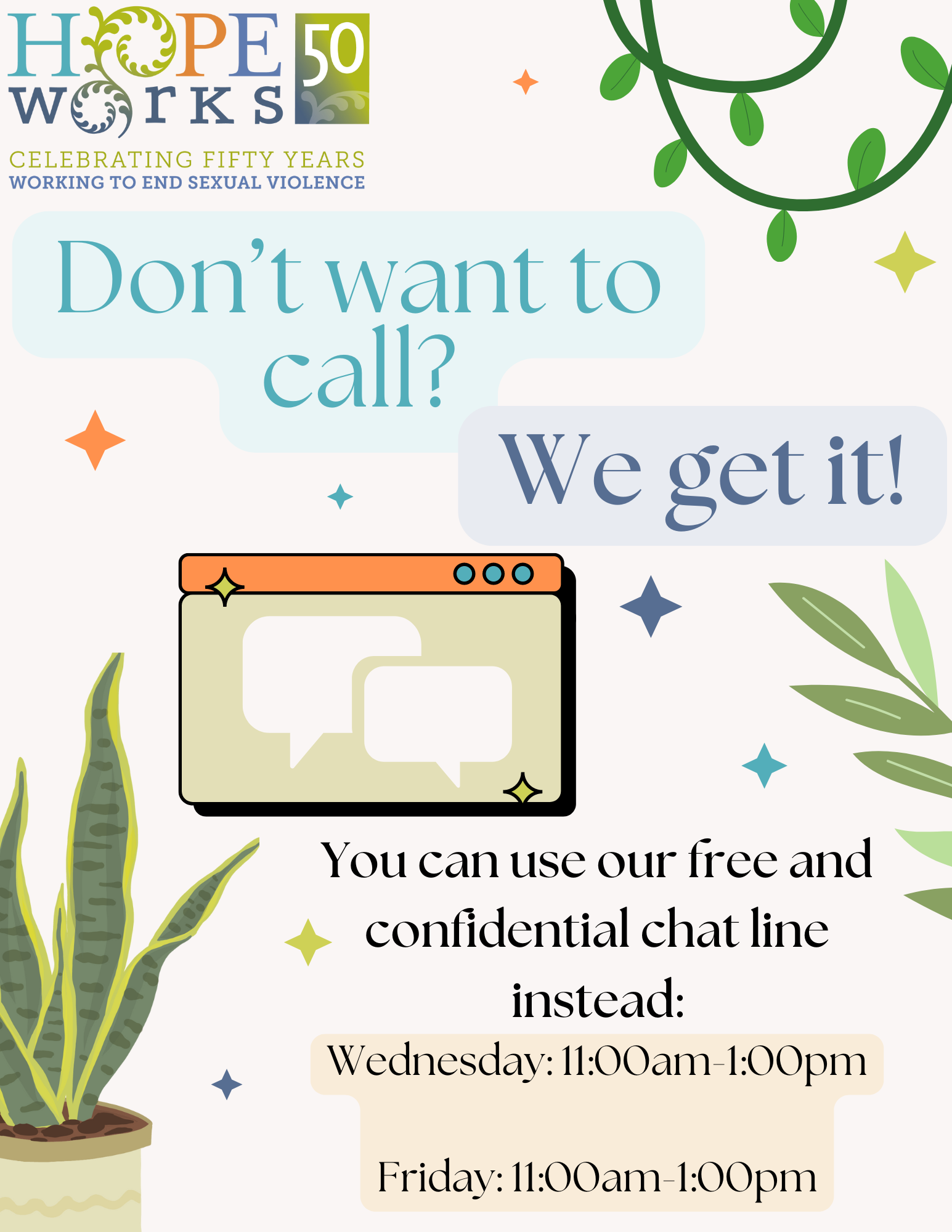 Chatline Guidelines — HOPE Works