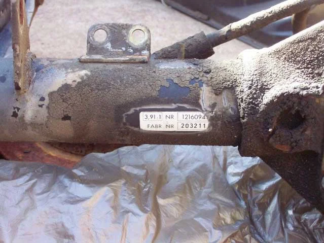 Rear Axle Decal 3,91:1 (white) — Auslander VLV Restoration & Accessories