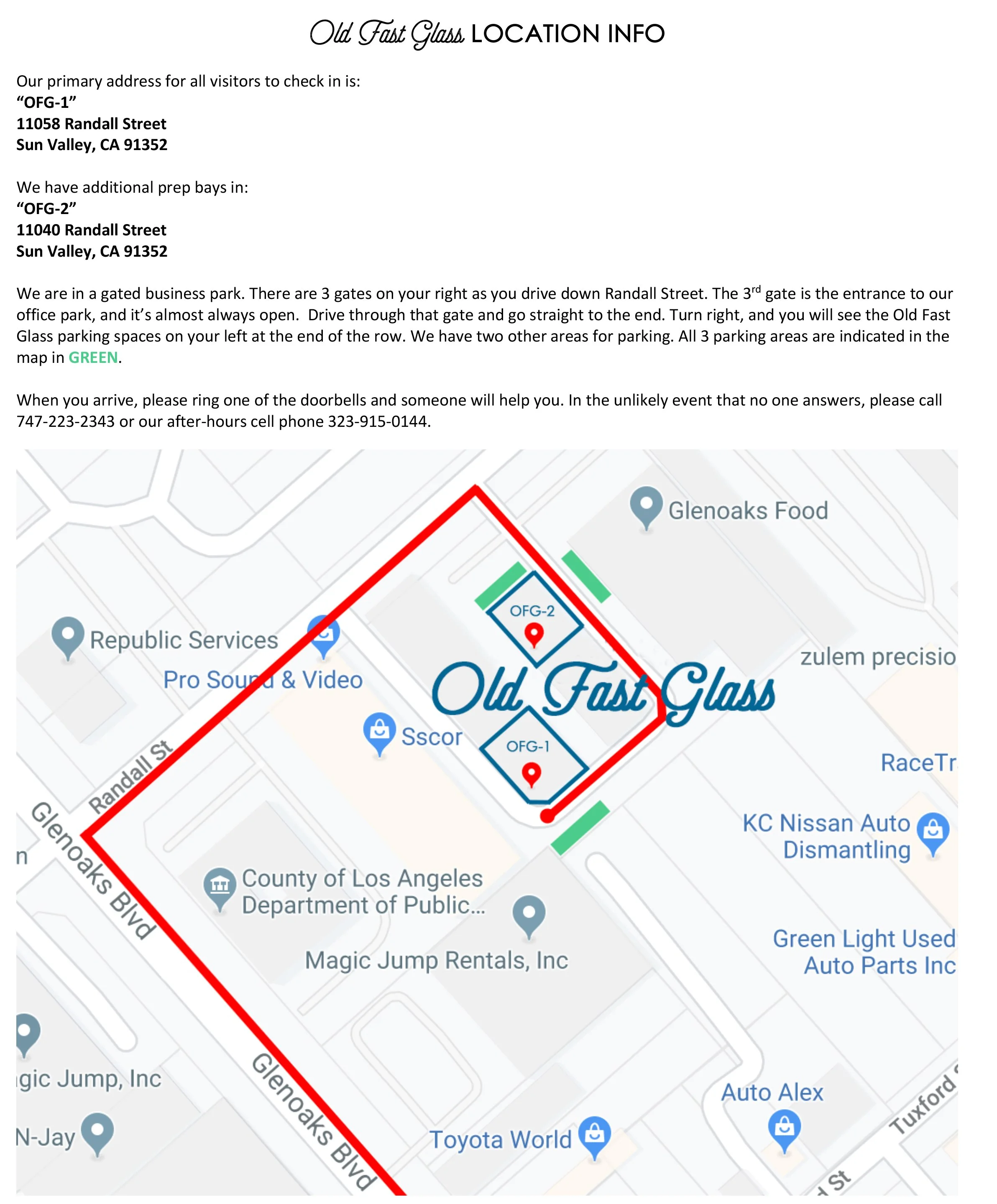 Contact — OLD FAST GLASS