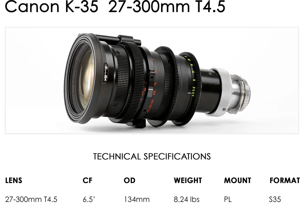 Canon K-35 27-300mm T4.5 — OLD FAST GLASS