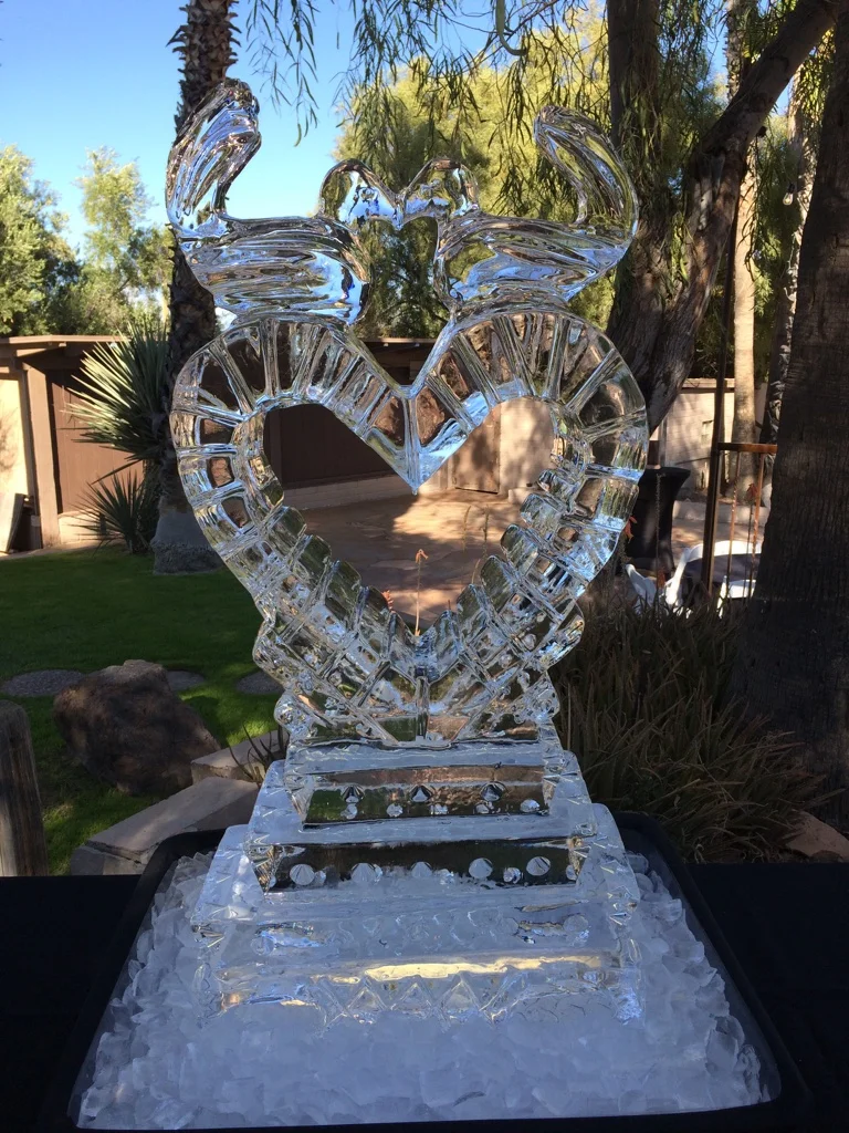 Wedding Love Ice Sculptures