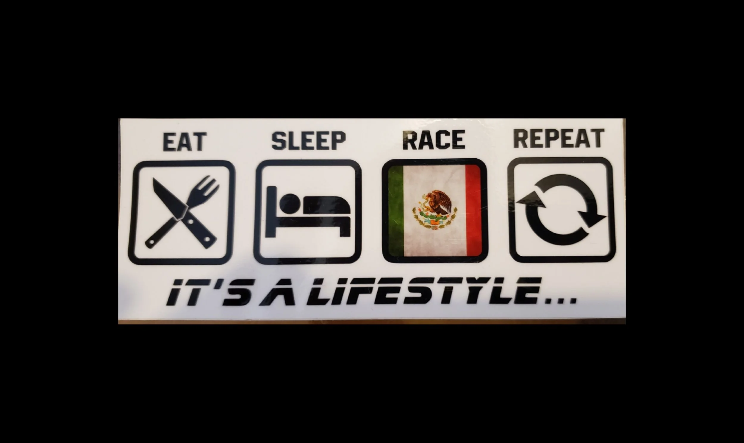 Eat Sleep Race Sticker
