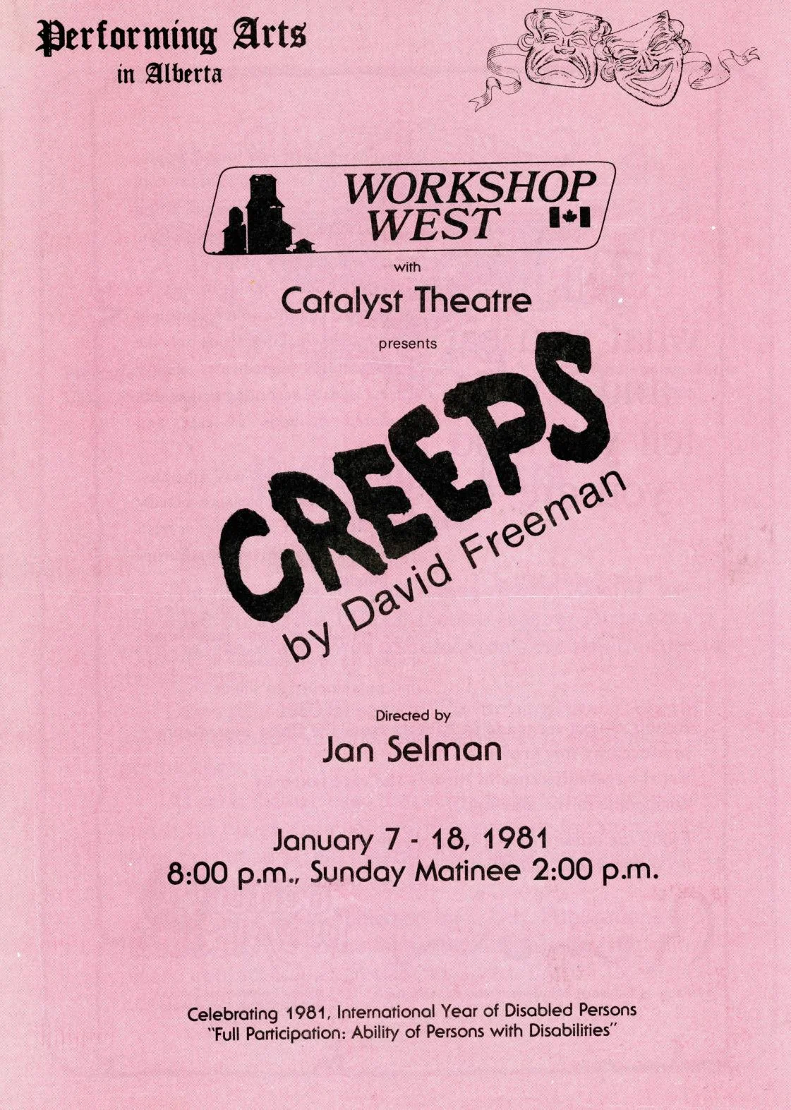 1980/81 Season — Workshop West Playwrights' Theatre
