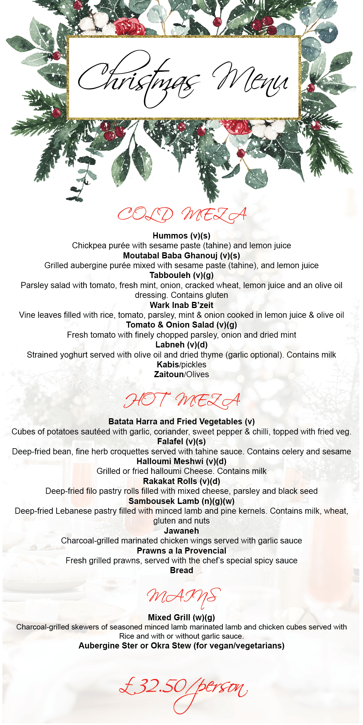 Lebanese Food and Wine, Live music