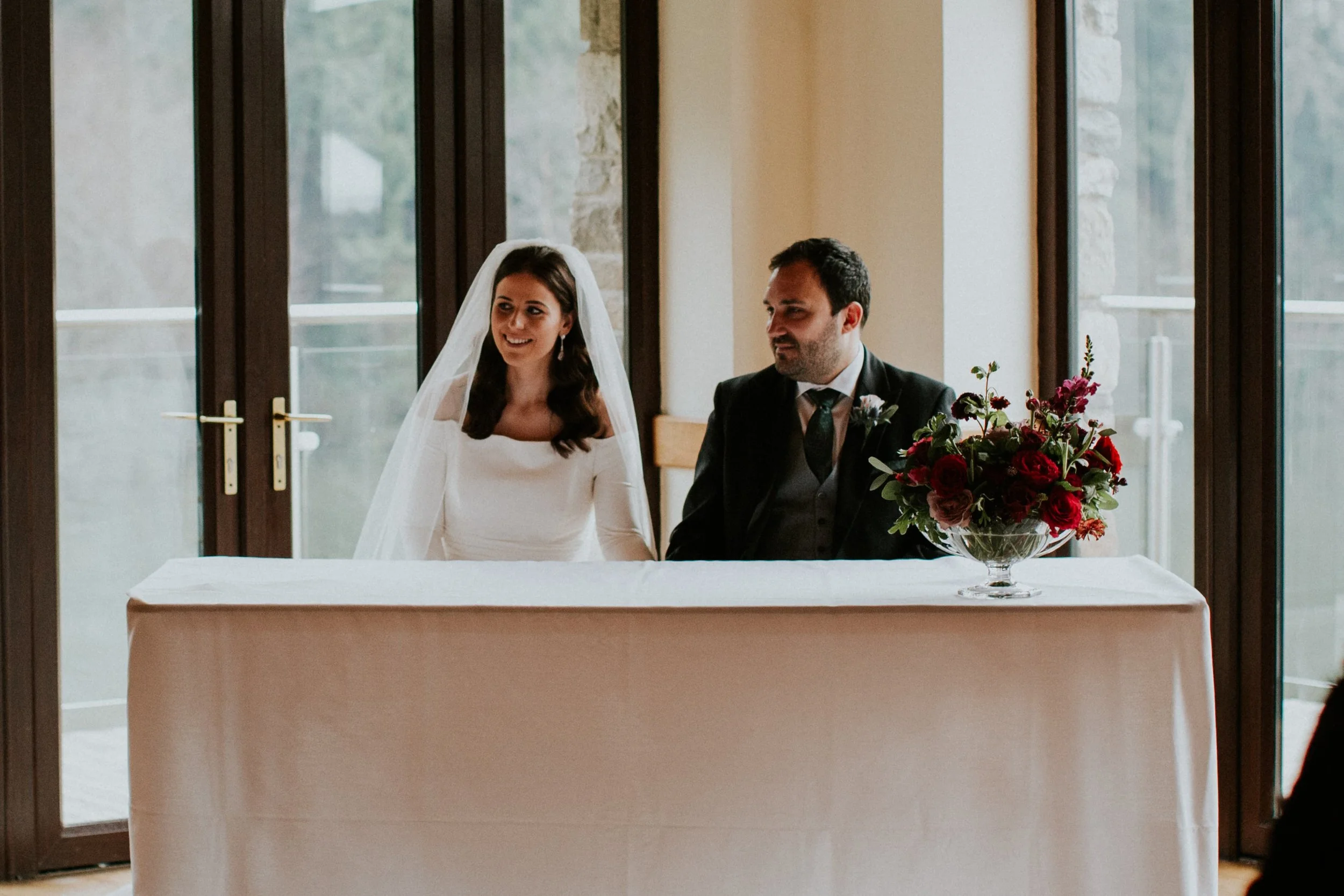 Wedding flowers for a winter wedding at Canada Lodge — Petal Power