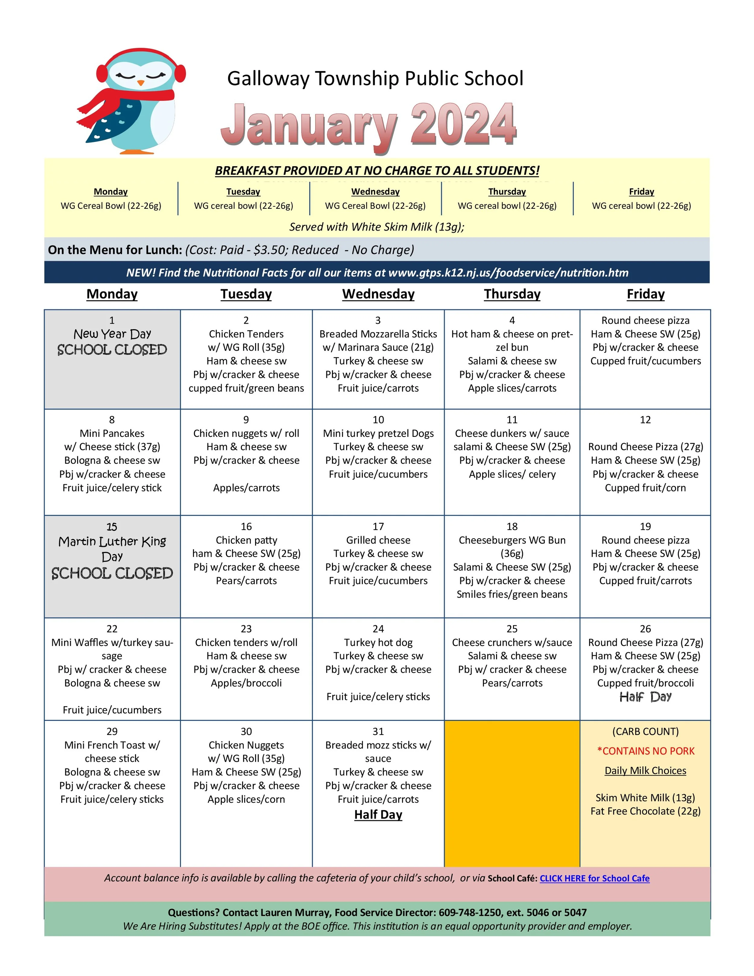 Food Information — Atlantic Community Charter School