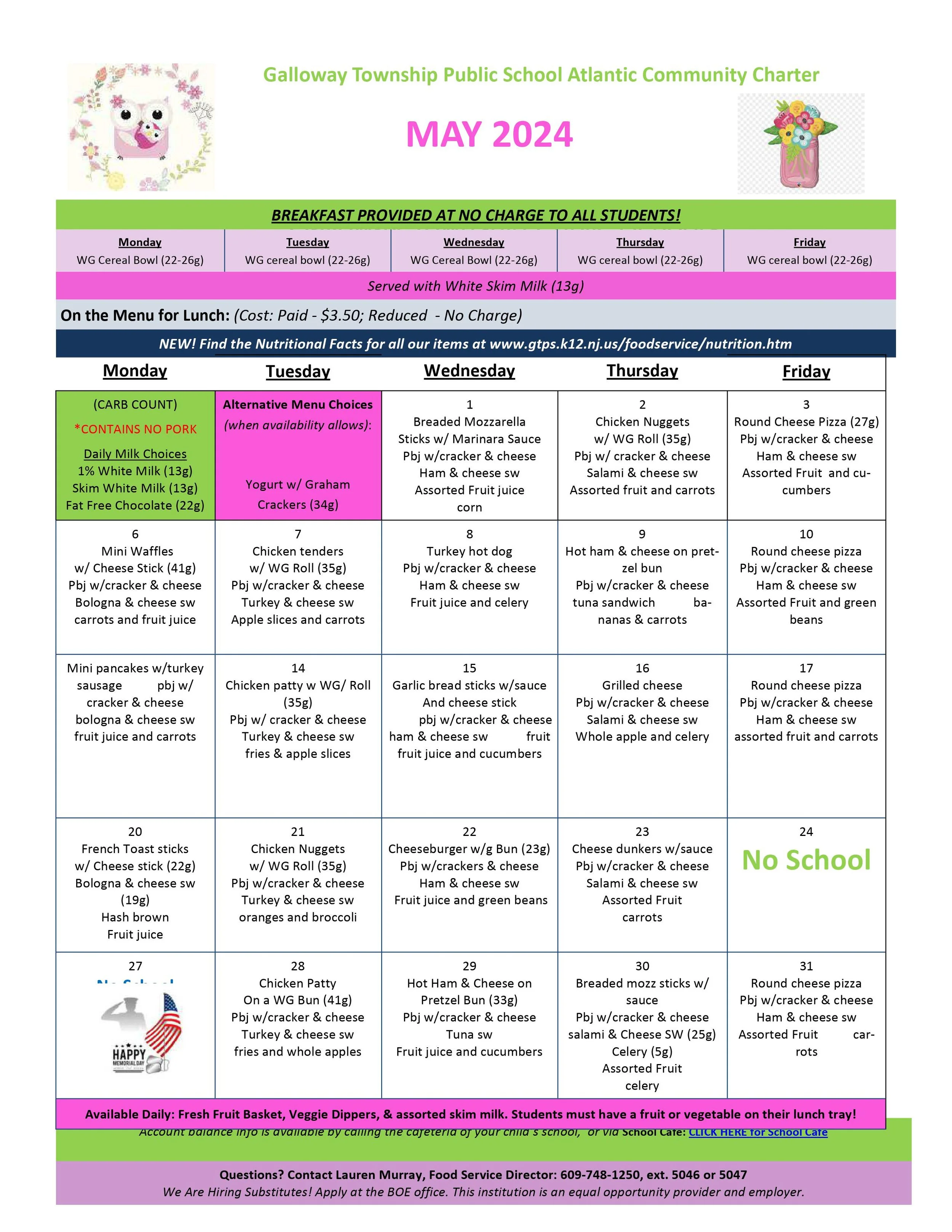 Food Information — Atlantic Community Charter School