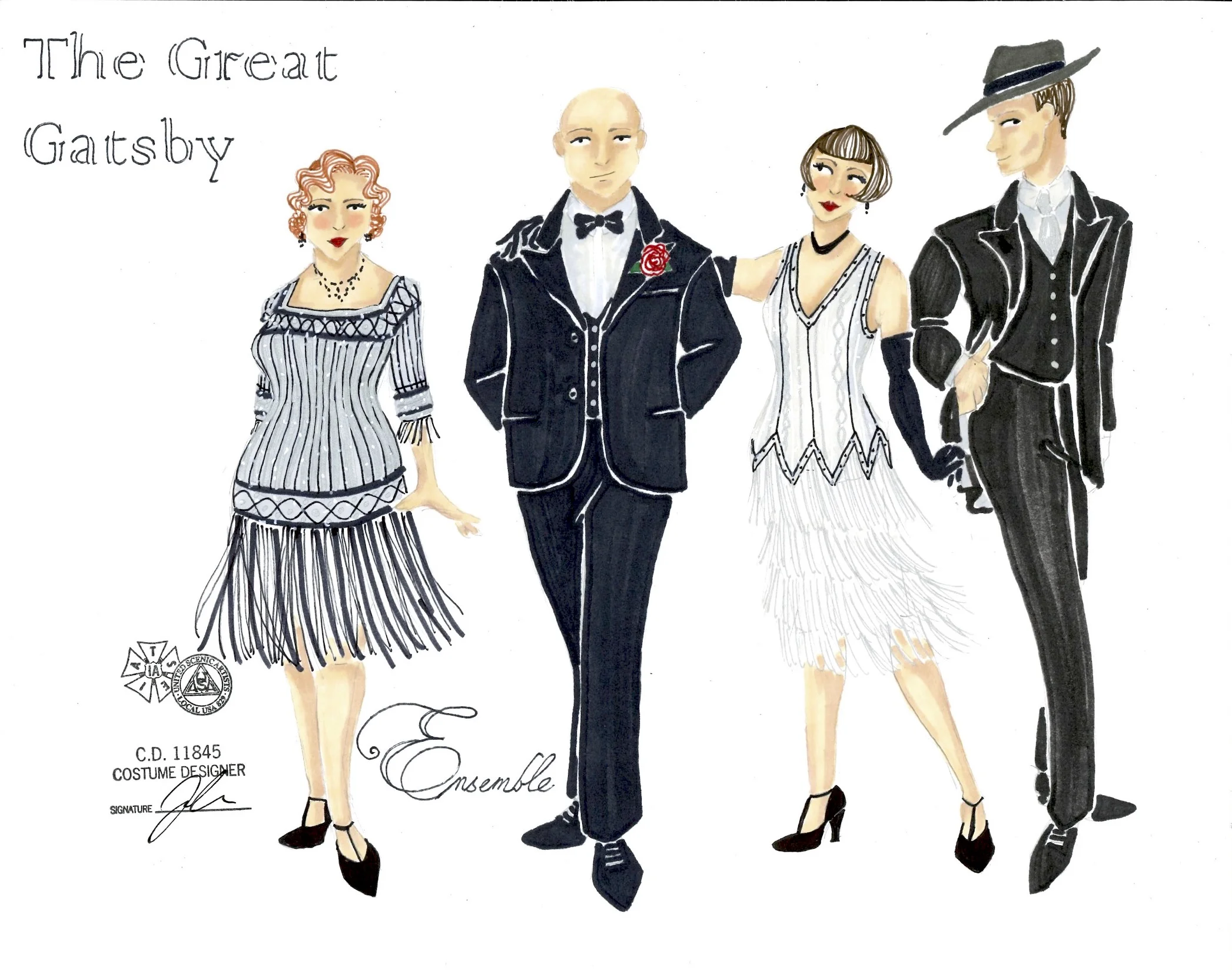The Great Gatsby Costume Sketches