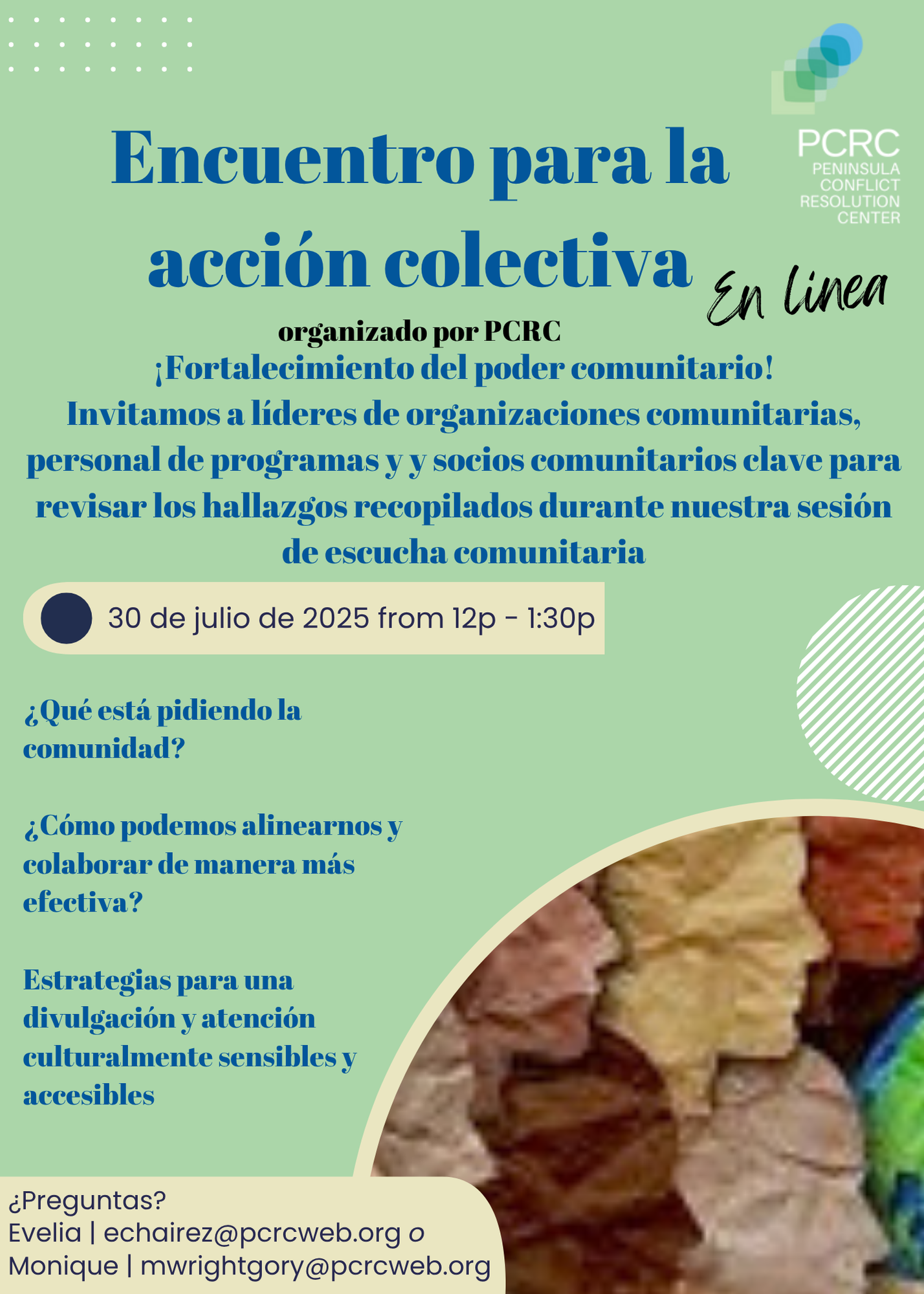 Upcoming Events | Peninsula Conflict Resolution Center