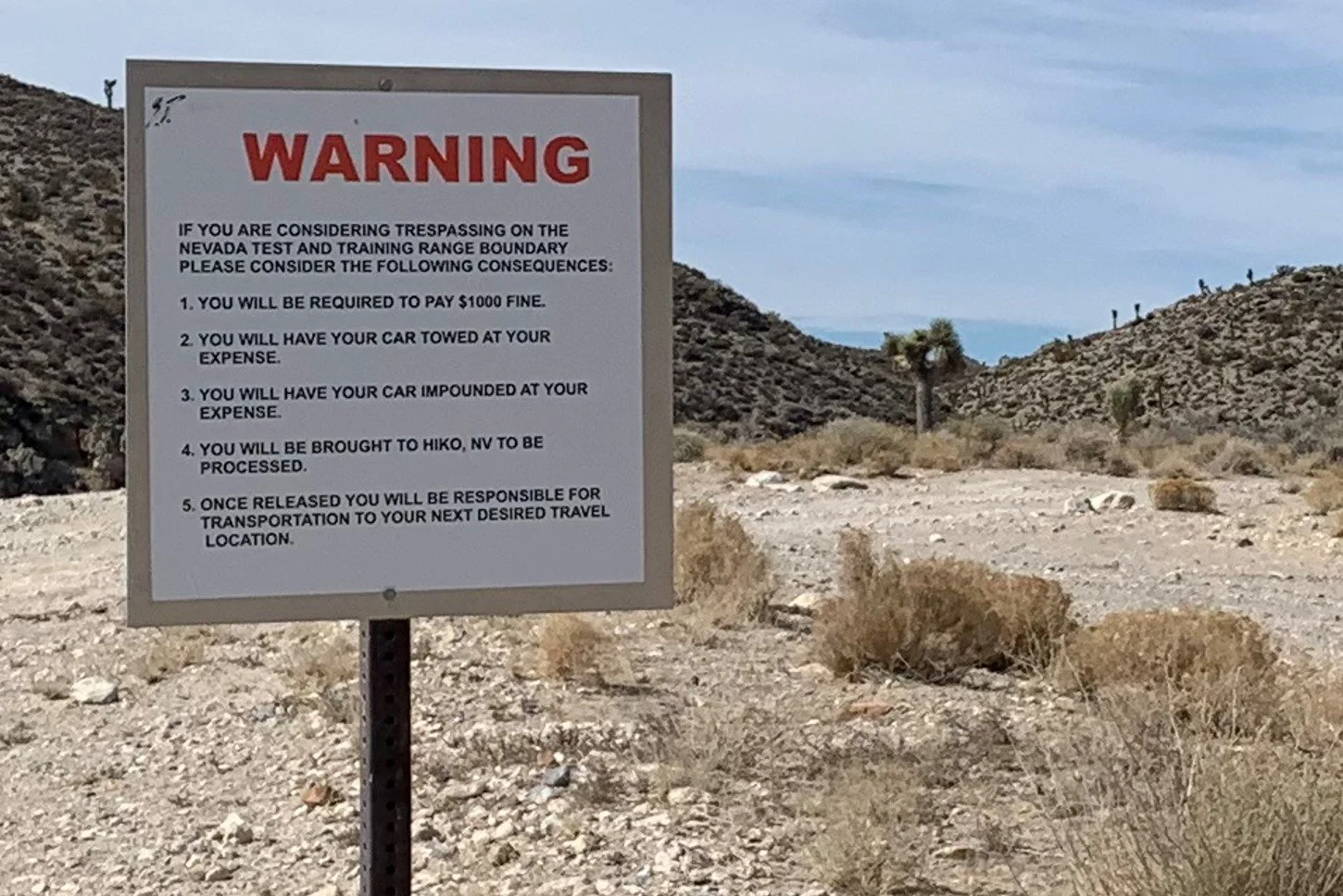 Visiting the Groom Lake Entrance for Area 51 — Nature Impacts Us