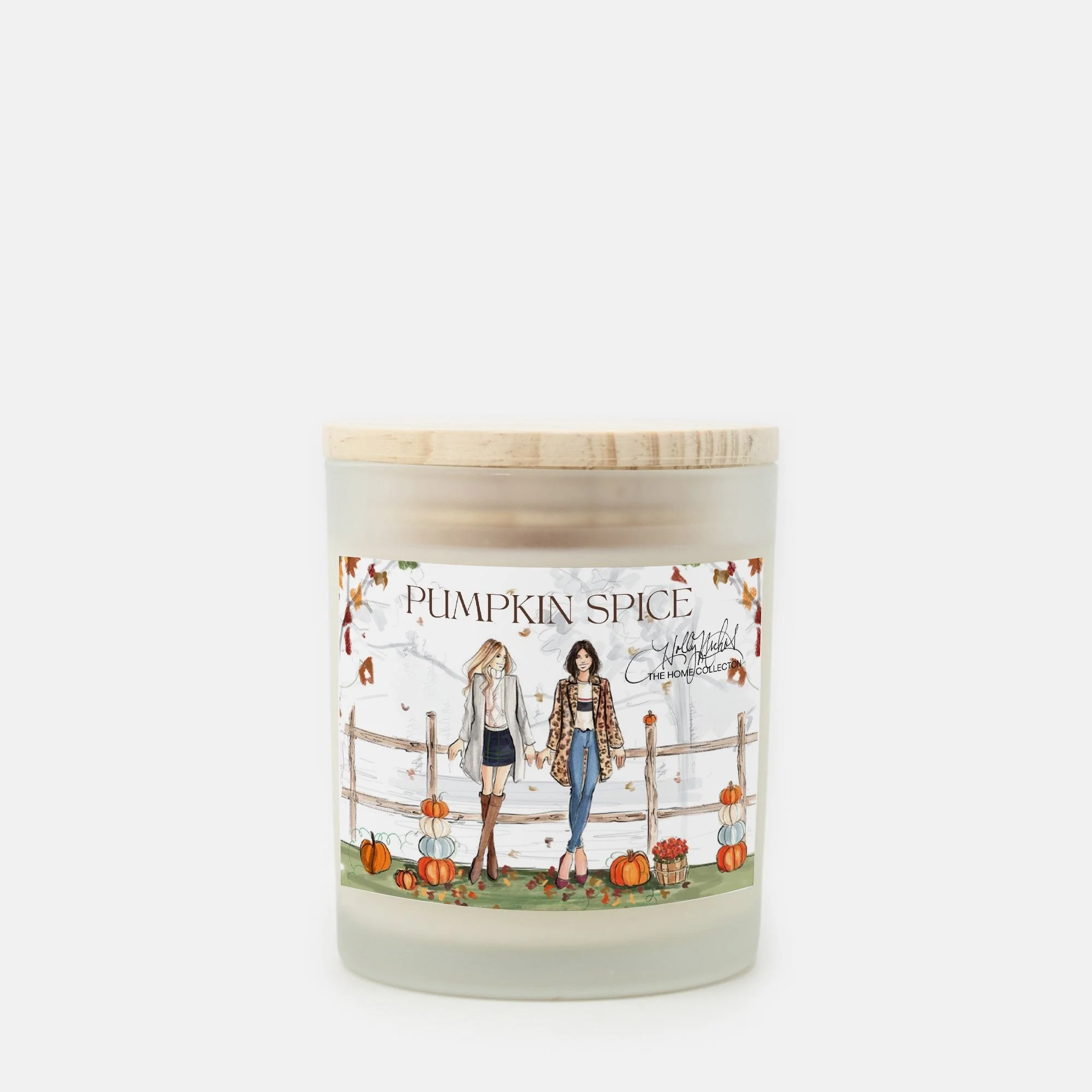 Balsam & Cedar, Illustrated Woodwick Candle, Frosted Glass (Hand Poured ...