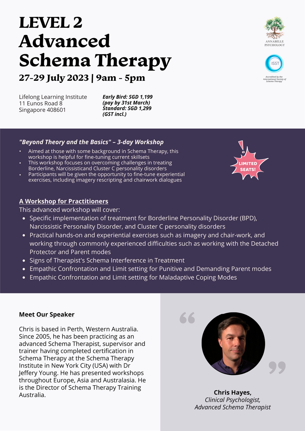 [REGISTRATION CLOSED] 2023 Schema Therapy Level 2 - Advanced Schema ...