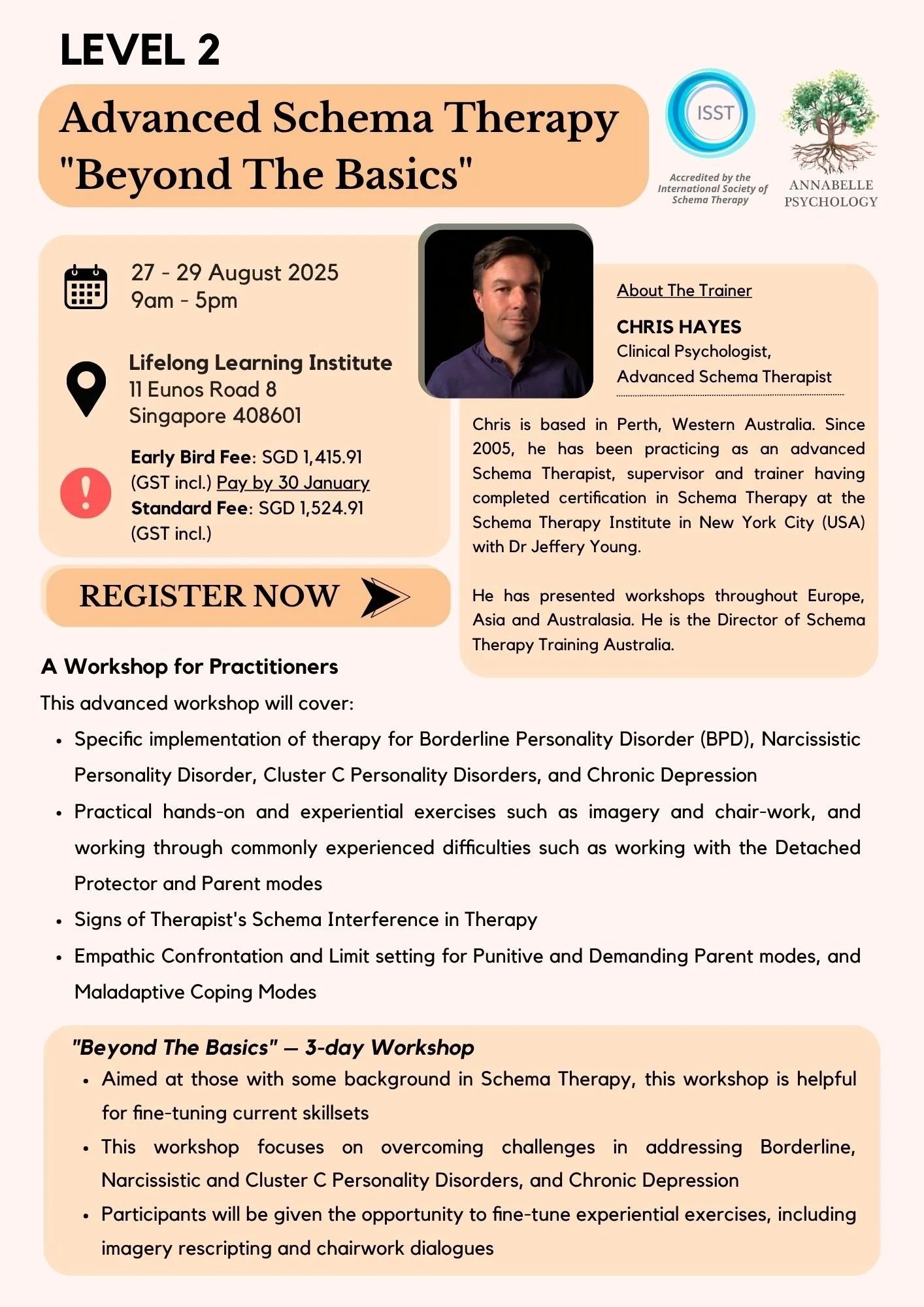 2025 Singapore Schema Therapy Workshop