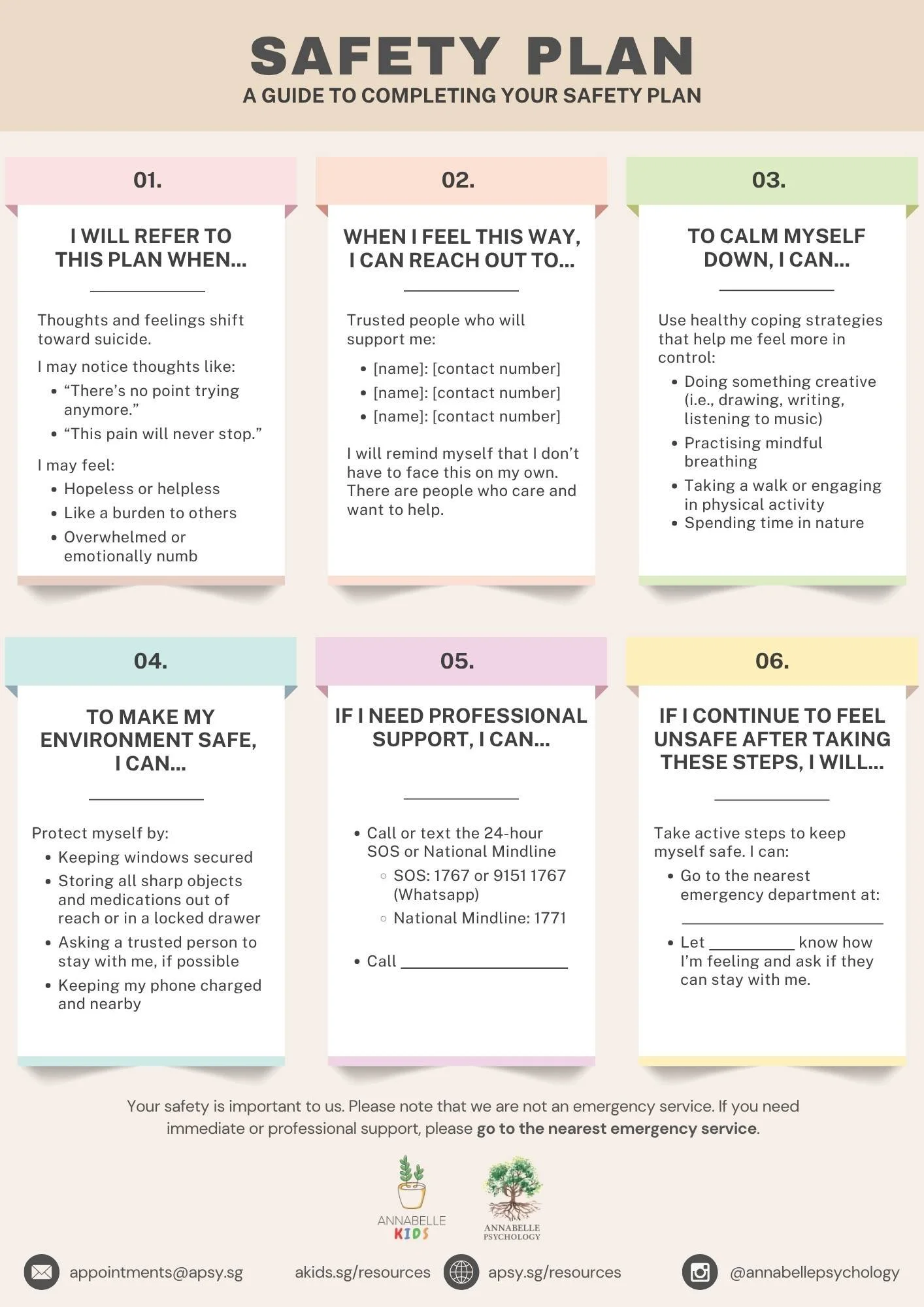 Free Suicide Safety Plan Template PDF for Crisis Support