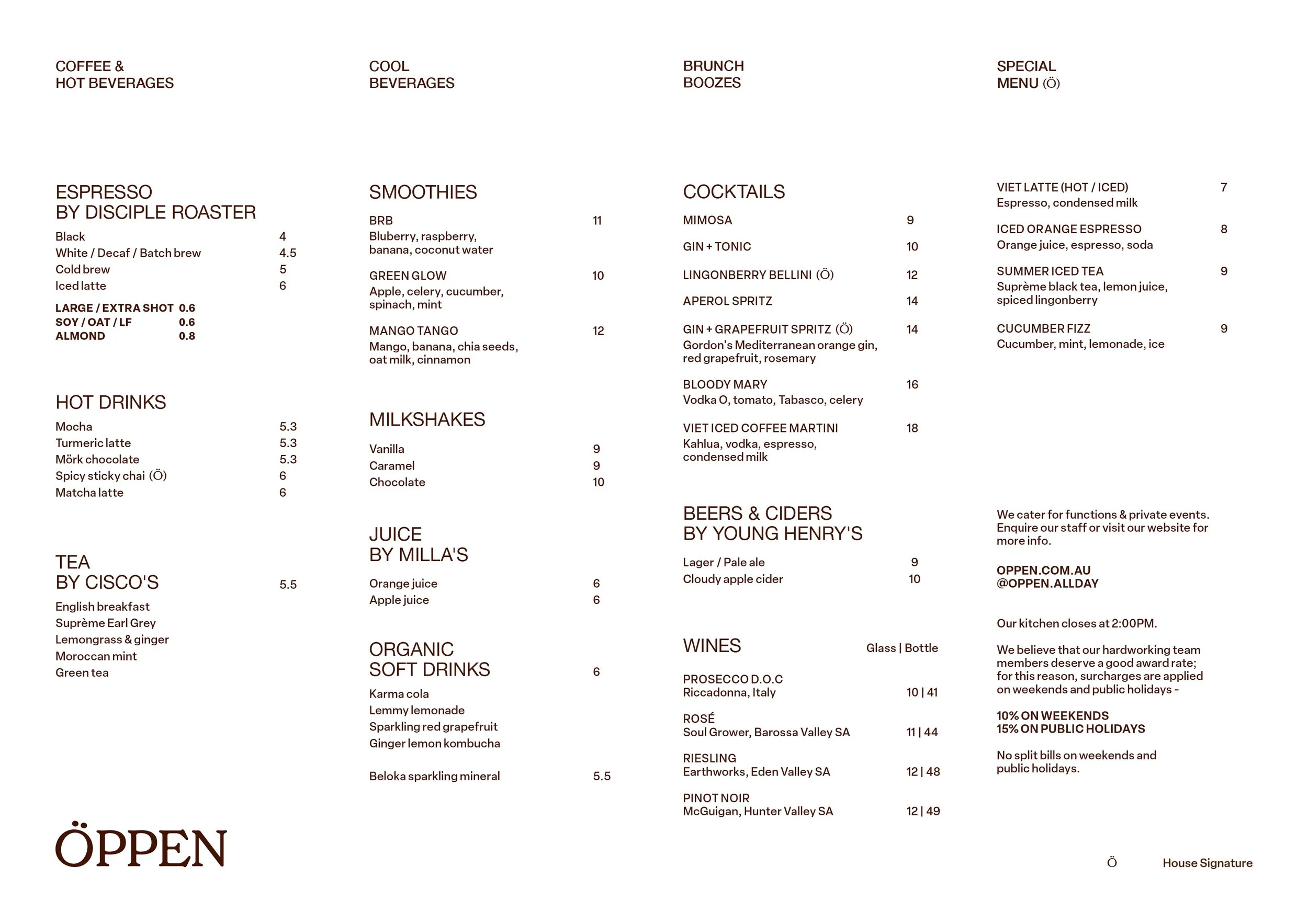 Brunch Cafe — ÖPPEN | Day & Night